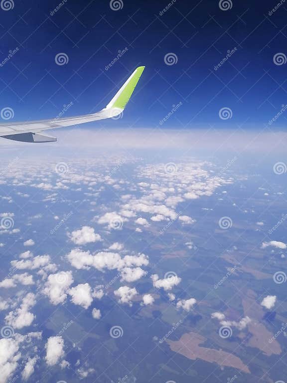 Bird S-eye View of the Earth and Clouds Stock Image - Image of view ...