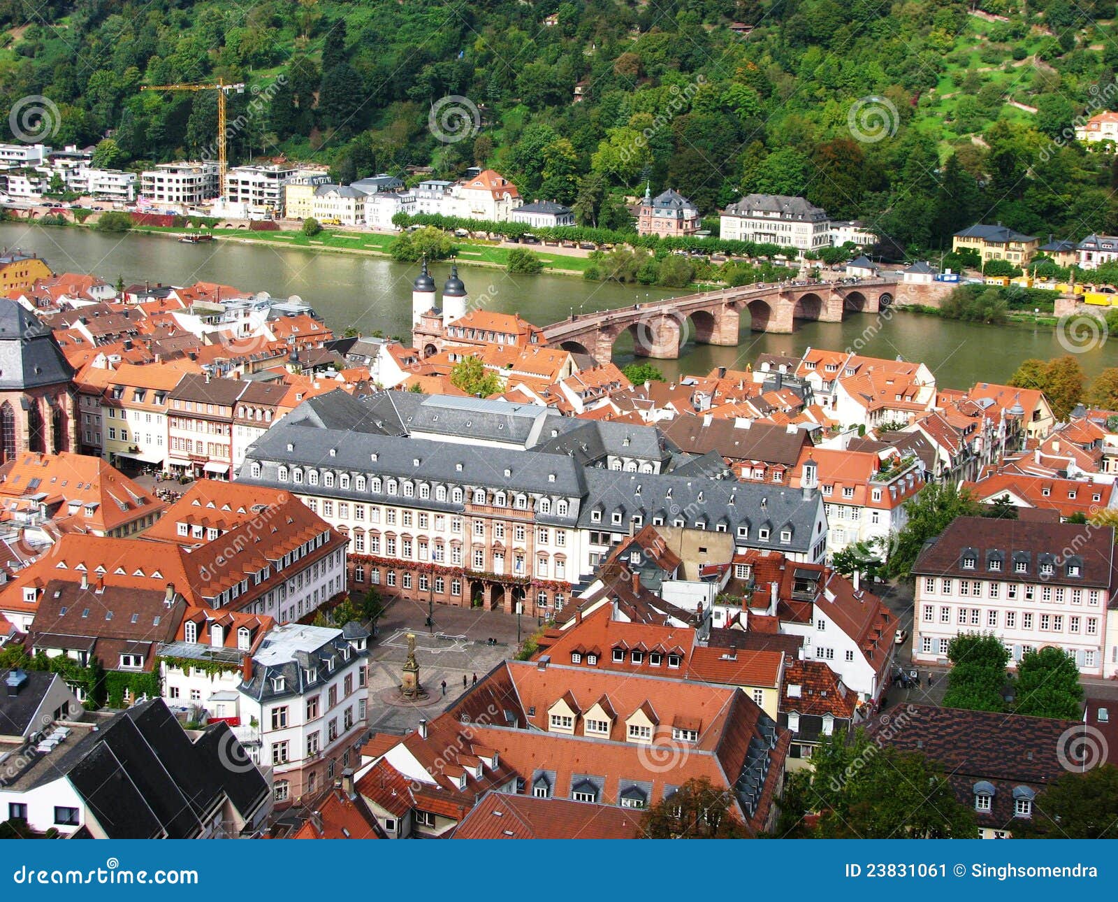 Bird S Eye View of the Heidelberg, Germany Stock Image - Image of face ...