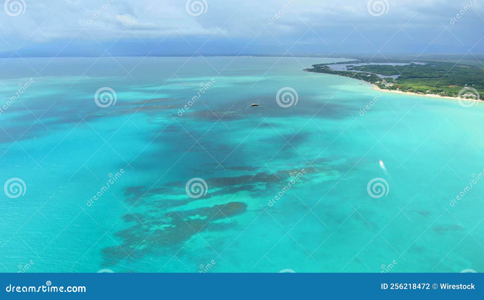 Bird S Eye View of the Jamaica Beach Stock Photo - Image of waves ...