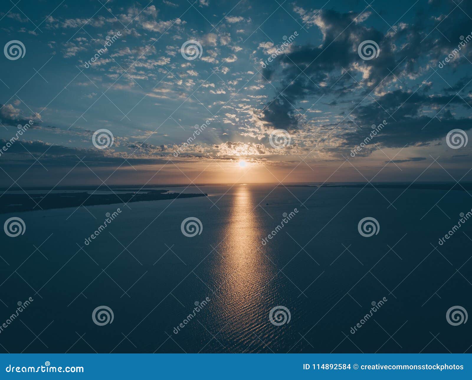Bird's Eye View Of Ocean During Sunset Picture. Image: 114892584