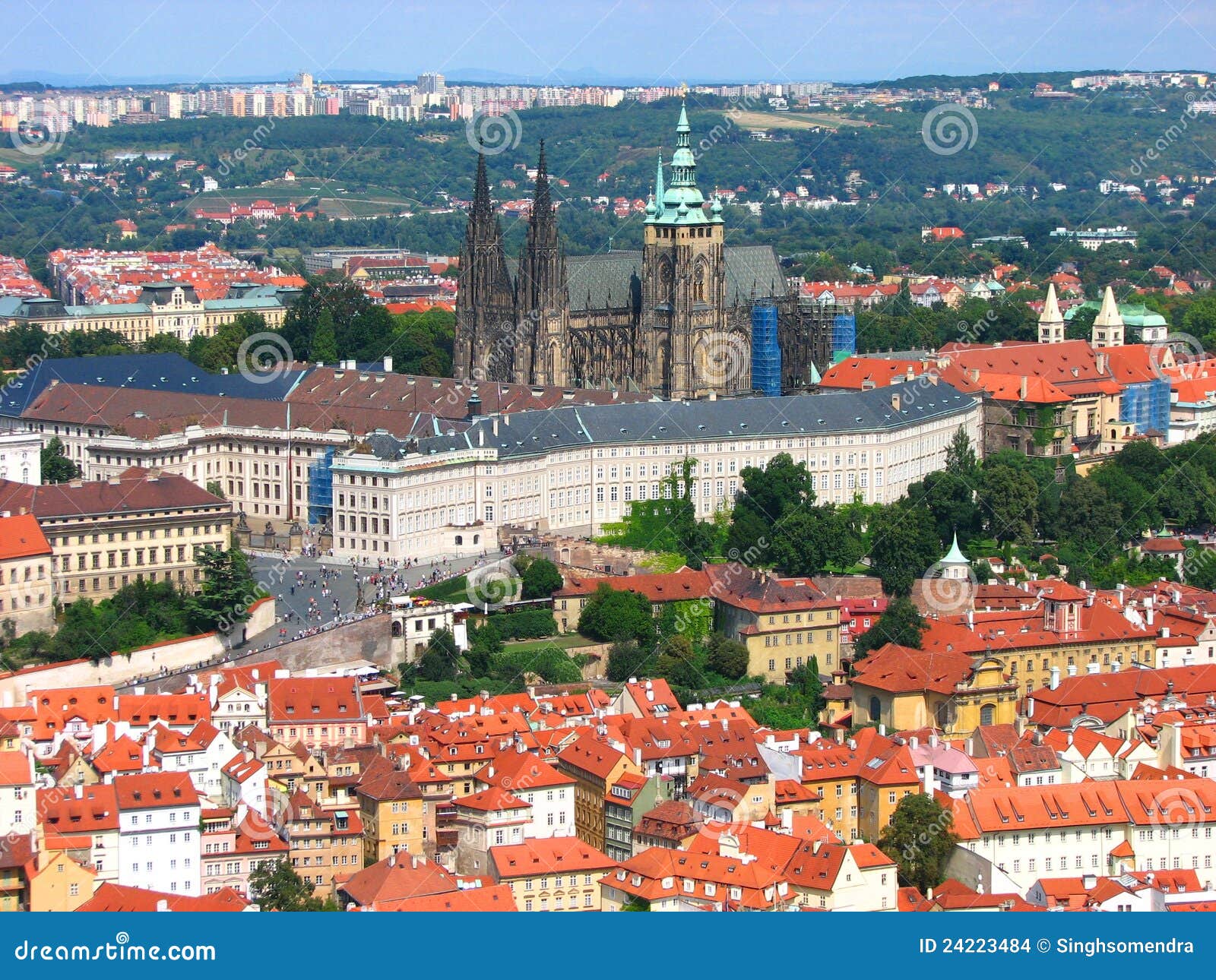 Bird S Eye View of Prague Castle, Czech Republic Stock Photo - Image of ...