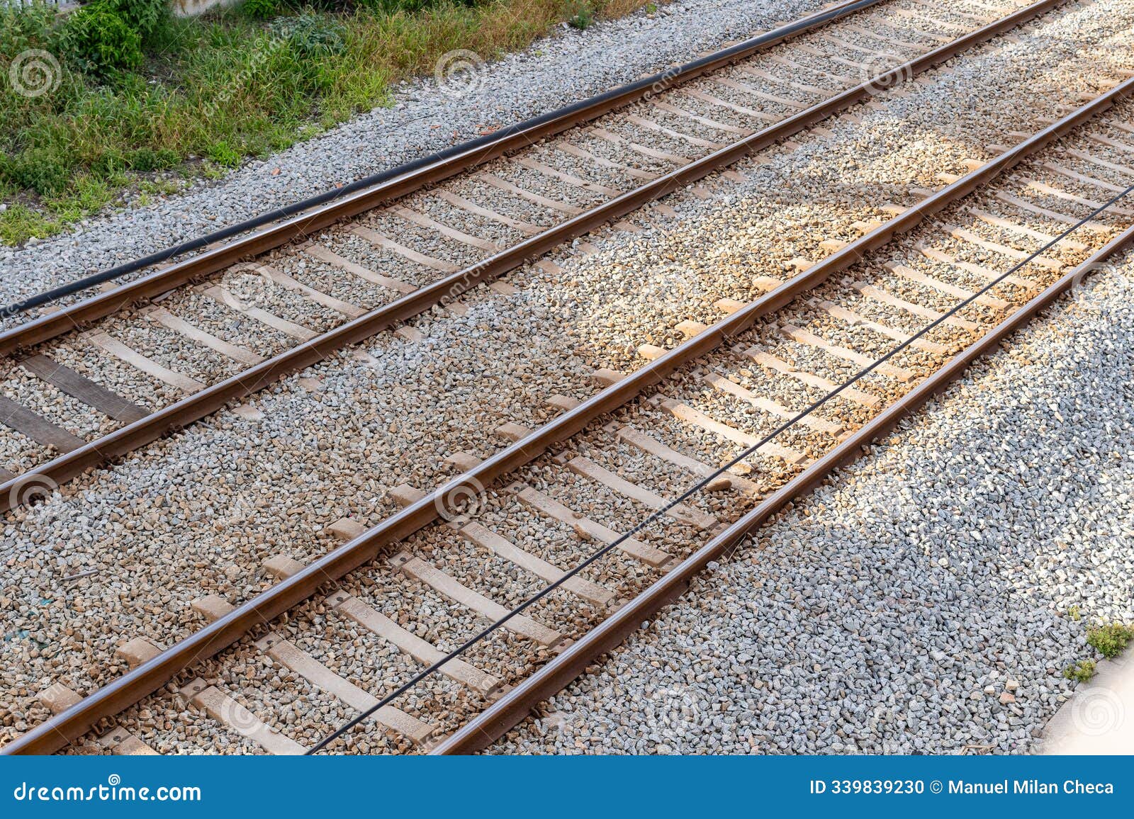 A Bird S-eye View of a Railway Track, Emphasizing the Linear ...