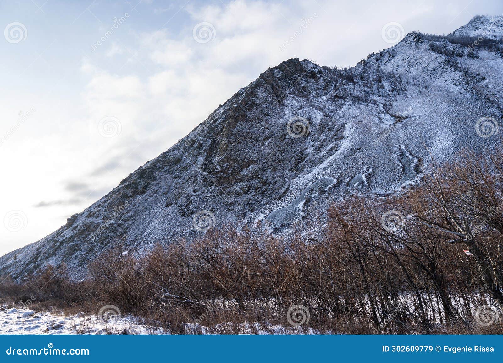 A Bird S Eye View of a Ridgeline Half-covered with Snow in a Forest ...
