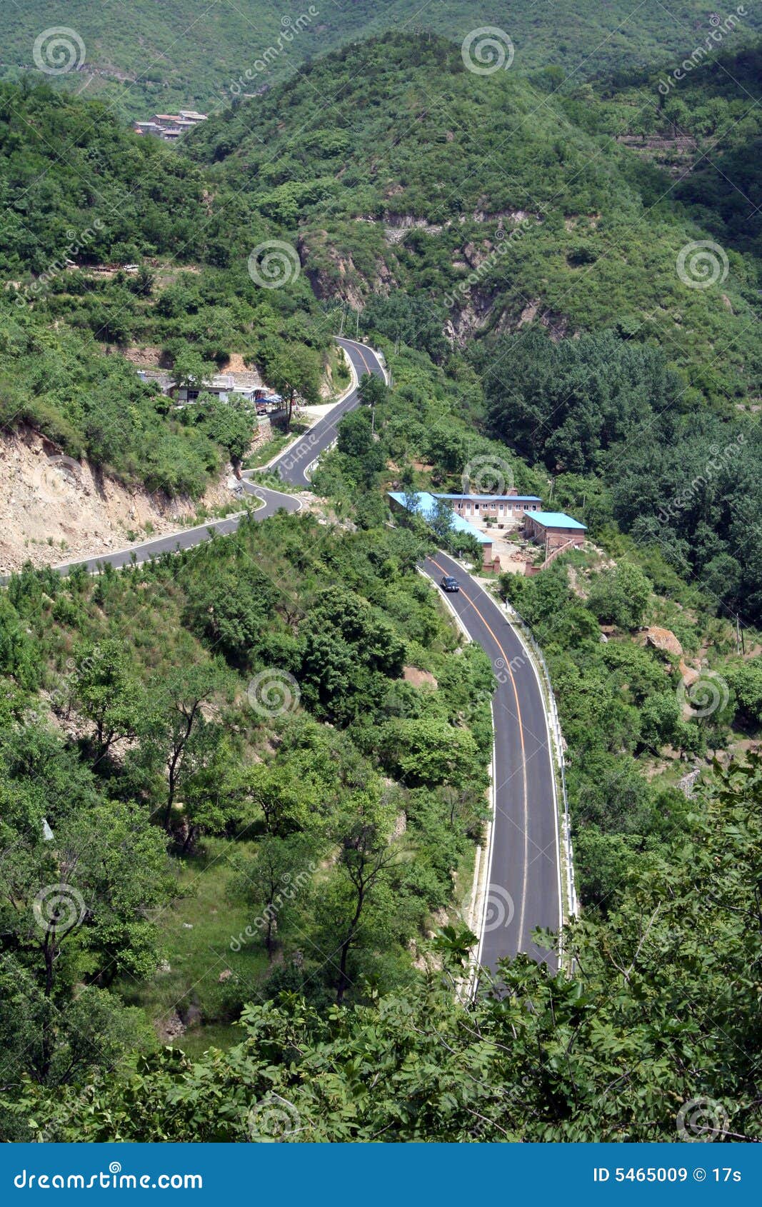 Bird S Eye View of a Road through the Valley Stock Image - Image of ...