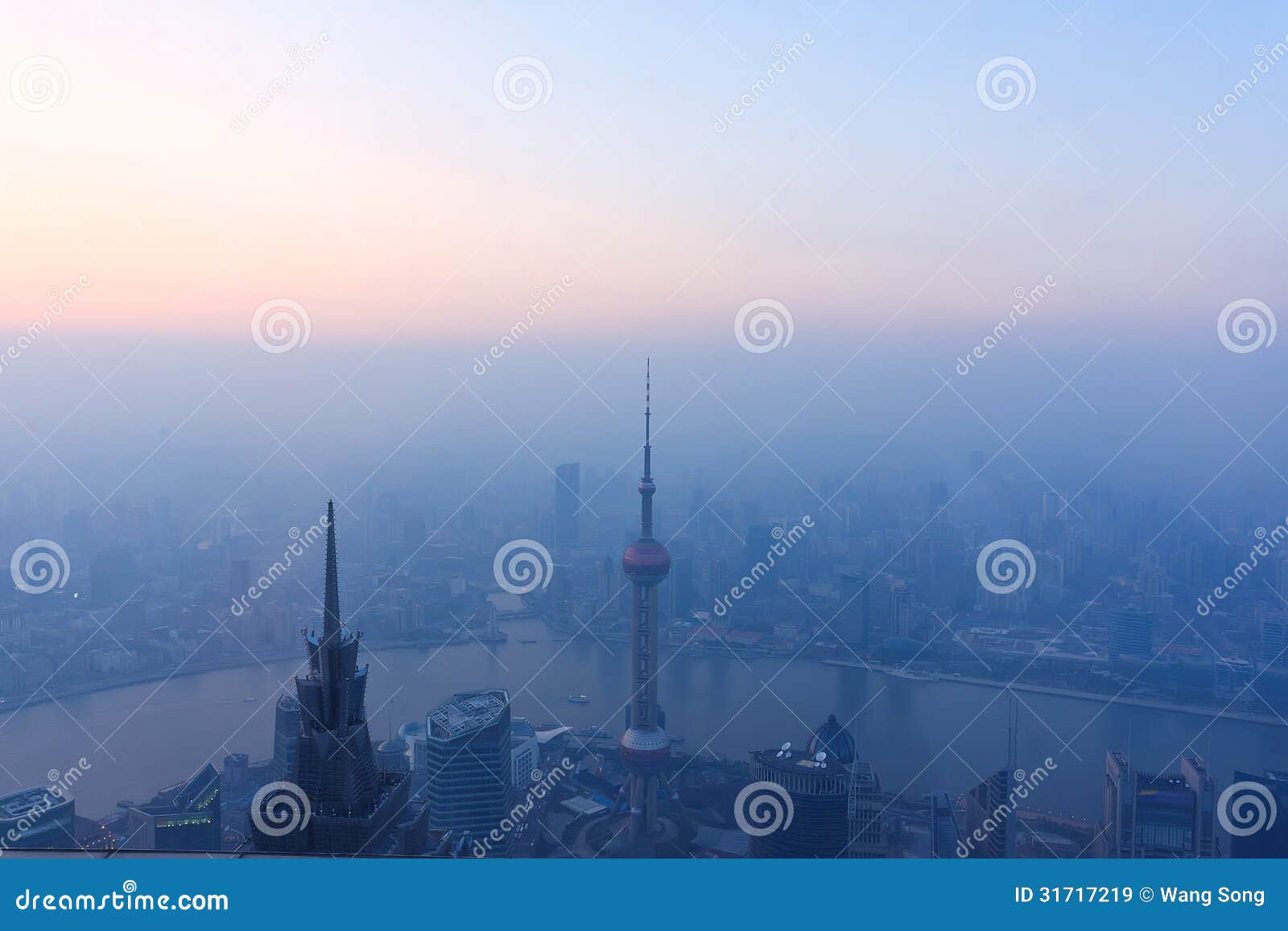 Bird S Eye View of Shanghai Stock Image - Image of panoramic, panorama ...