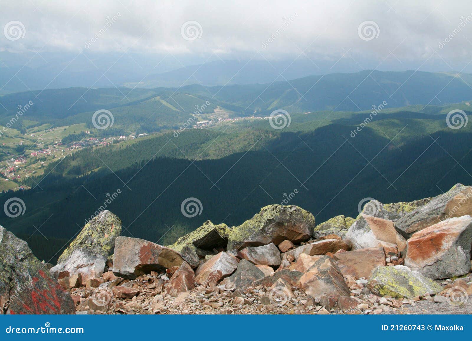 Bird S Eye View on a Valley Stock Image - Image of mountain, bukovel ...