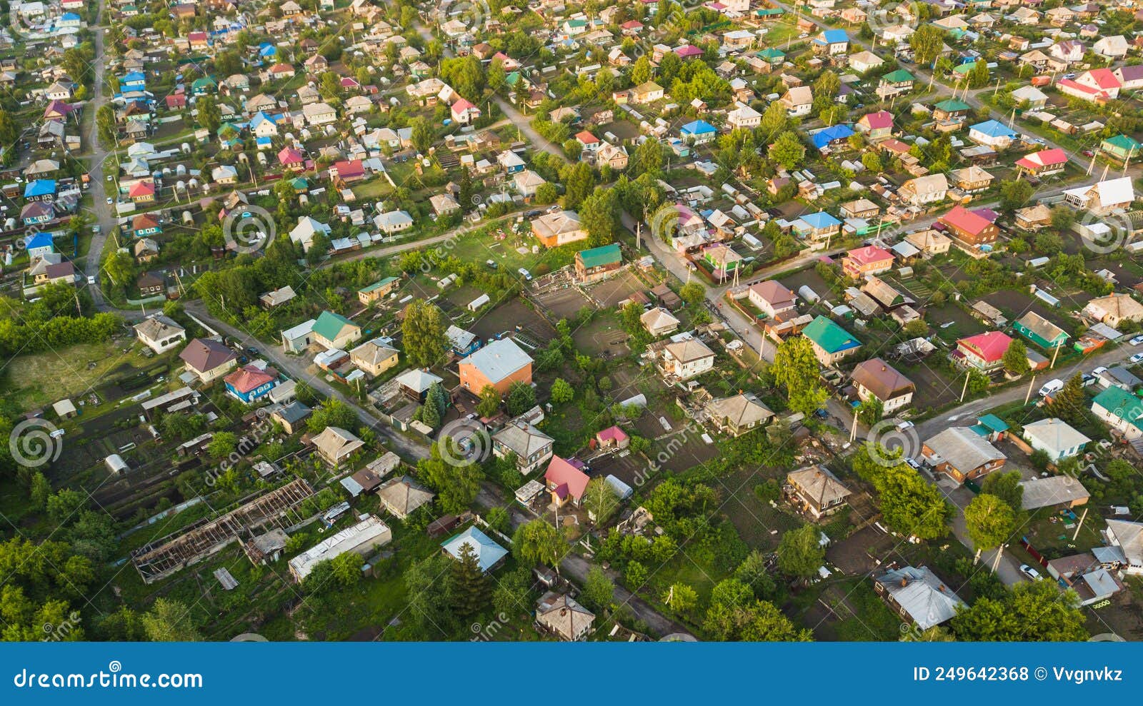 A Bird`s-eye View of the Village Stock Photo - Image of neighborhood ...