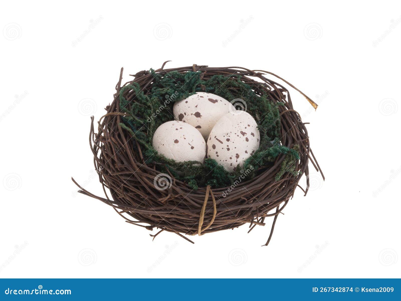 Bird S Nest with Eggs Isolated Stock Photo - Image of festive, bird ...