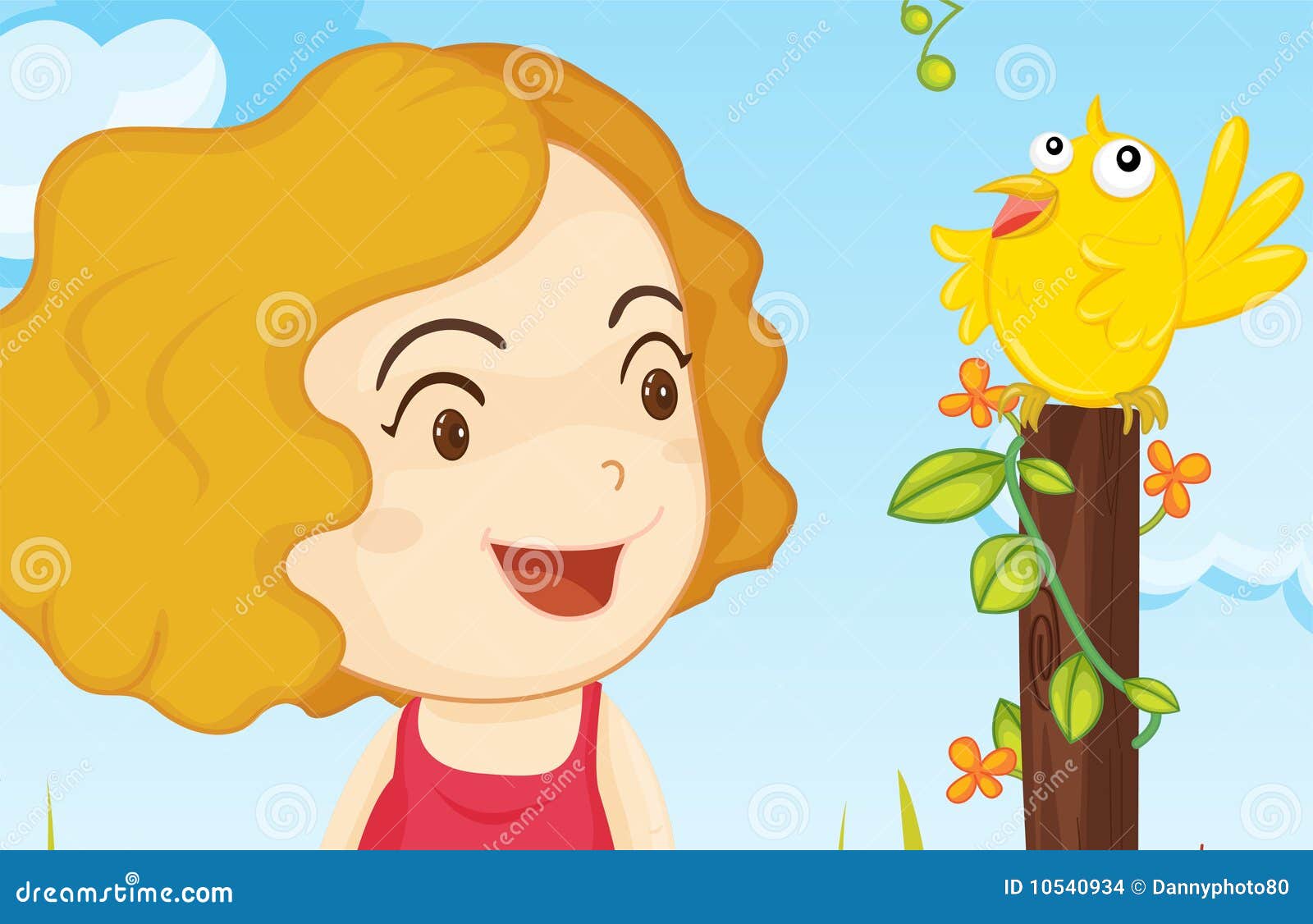Bird's song stock illustration. Illustration of illustration - 10540934