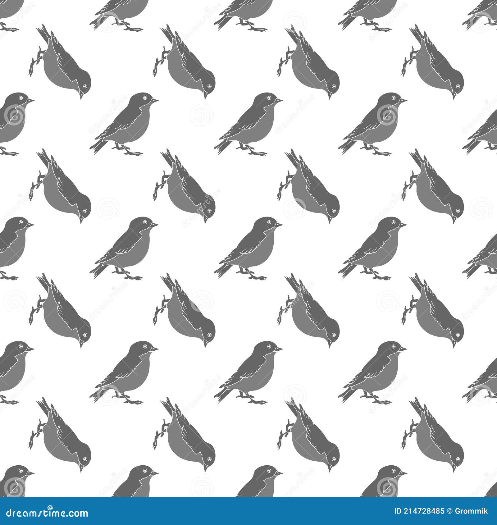 Bird. Seamless Pattern for Simple Backgrounds, Textures, and Packaging ...