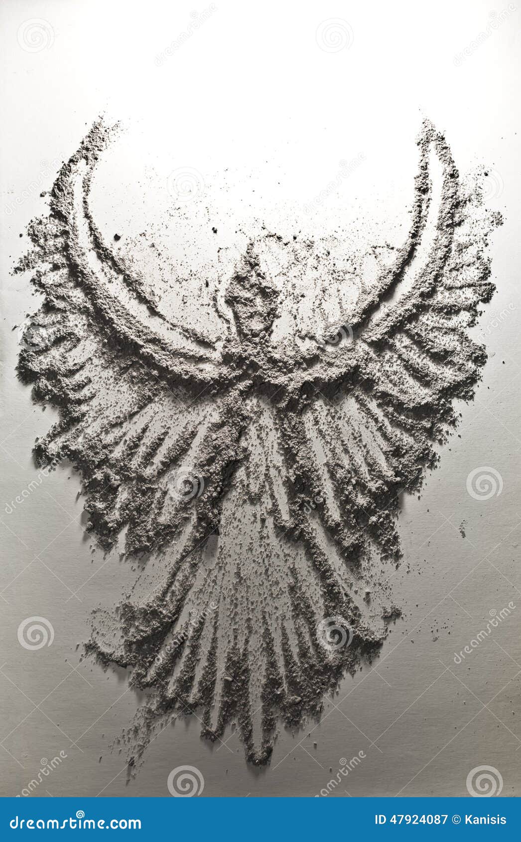 Bird shape made of ash stock illustration. Illustration of idea - 47924087