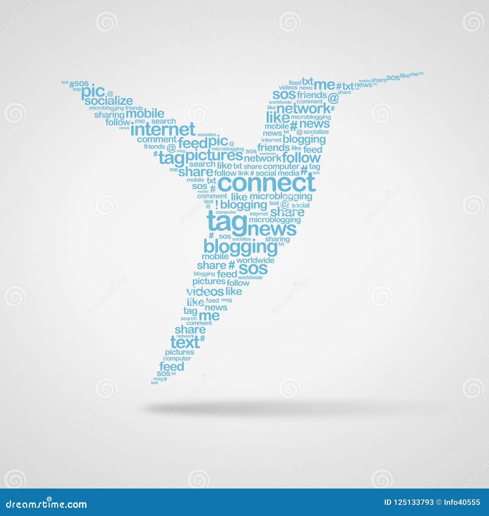 Bird shape word cloud stock illustration. Illustration of graphic ...