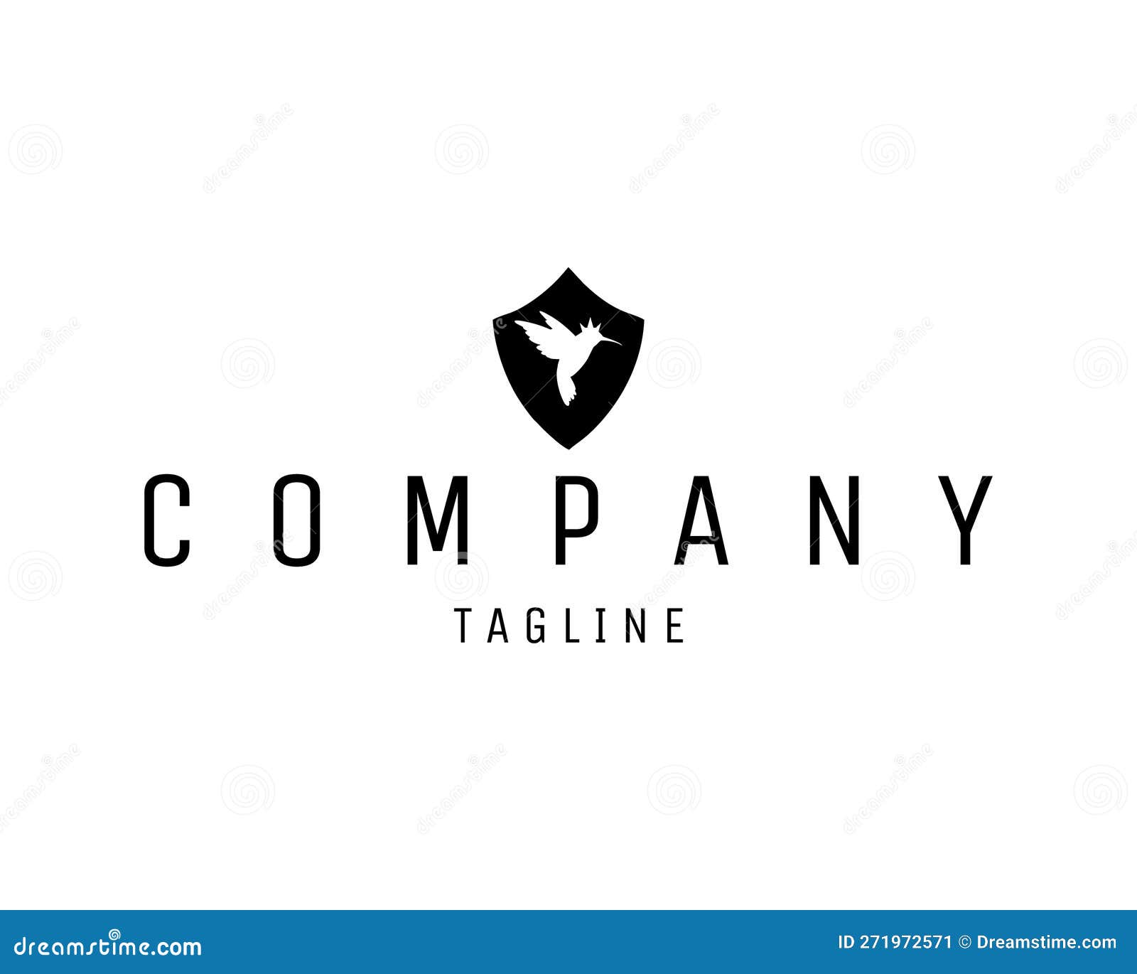 Bird and Shield Silhouette Vector Design. Stock Vector - Illustration ...