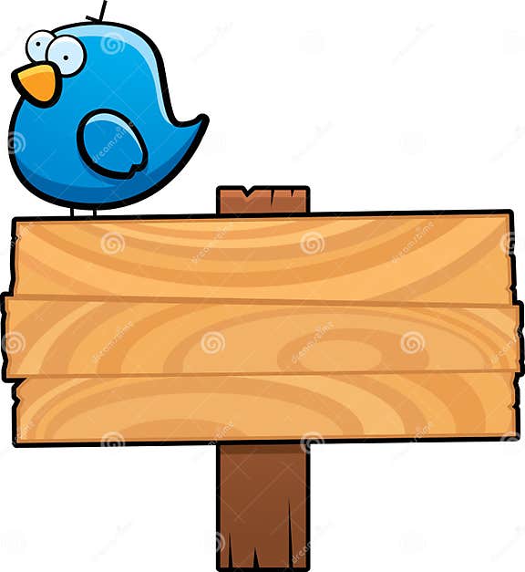 Bird Sign stock vector. Illustration of blue, post, bird - 11792469