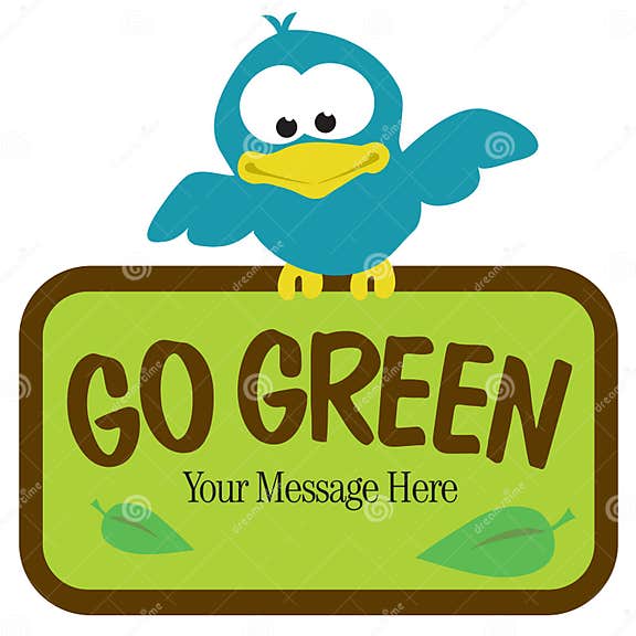 Bird with Sign stock vector. Illustration of environment - 8969728