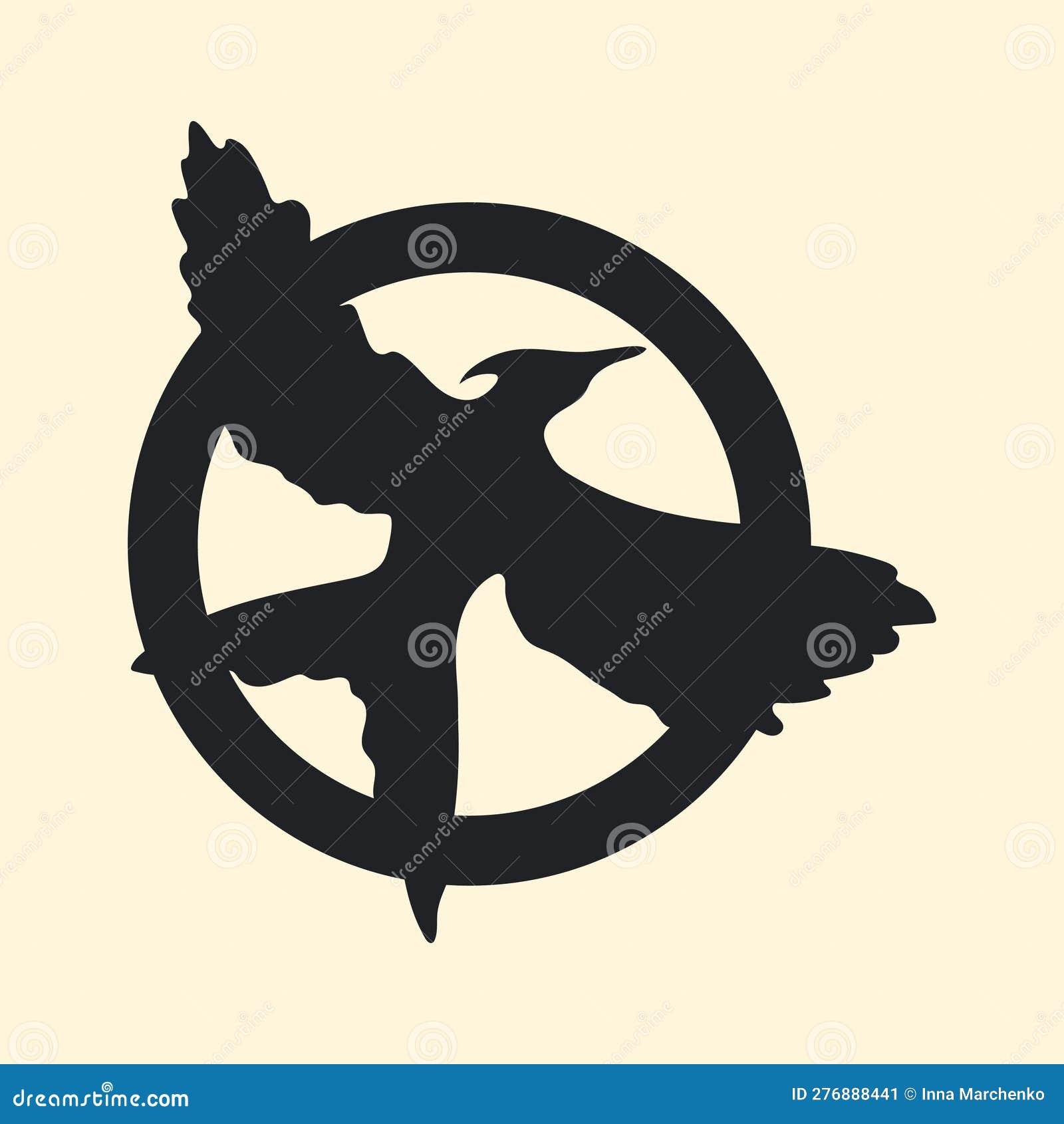 Bird Sign Mockingjay. Vector Illustration Stock Vector - Illustration ...