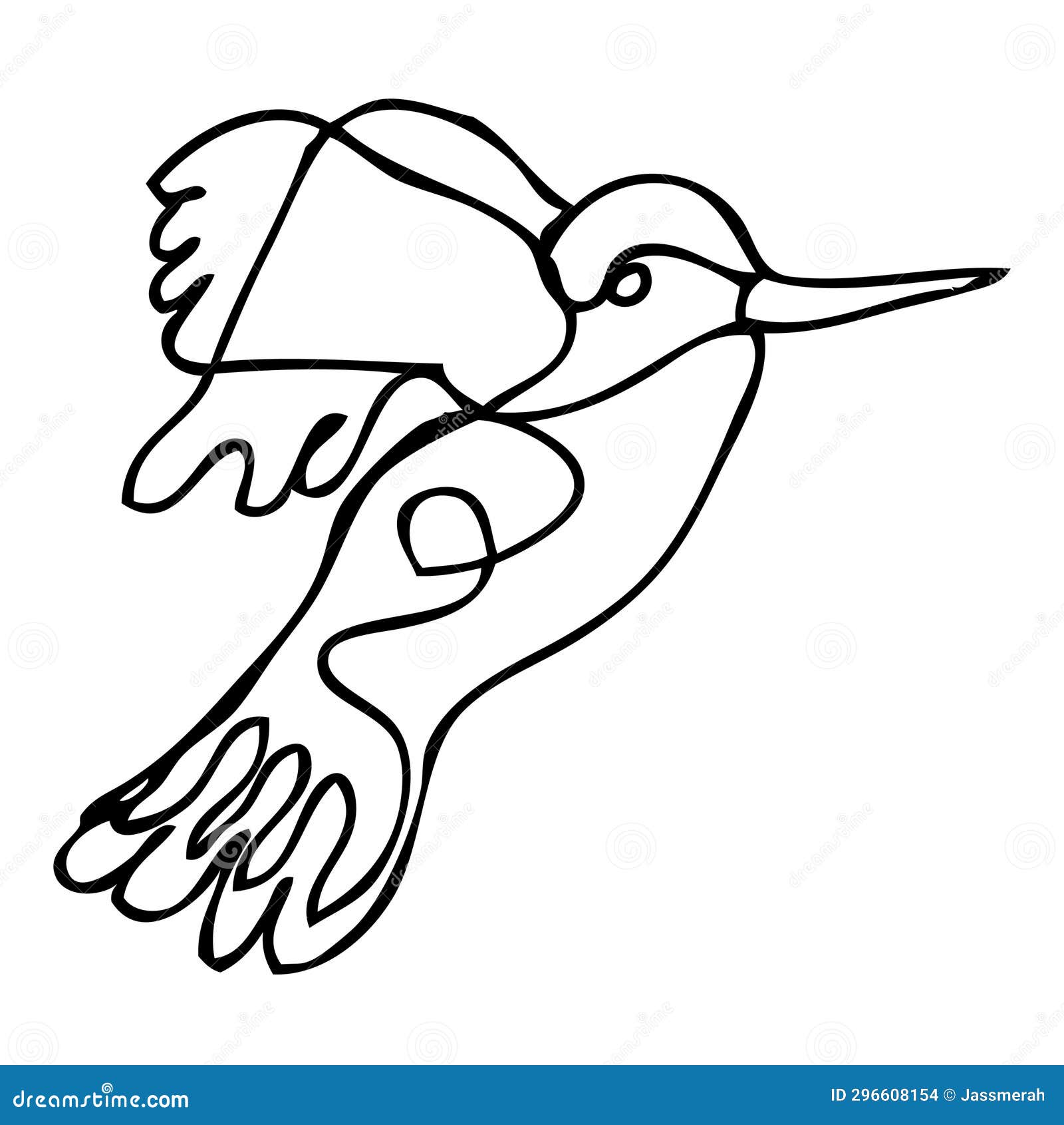 Bird Simple Doodle Line Art Continuous Line Stock Illustration ...