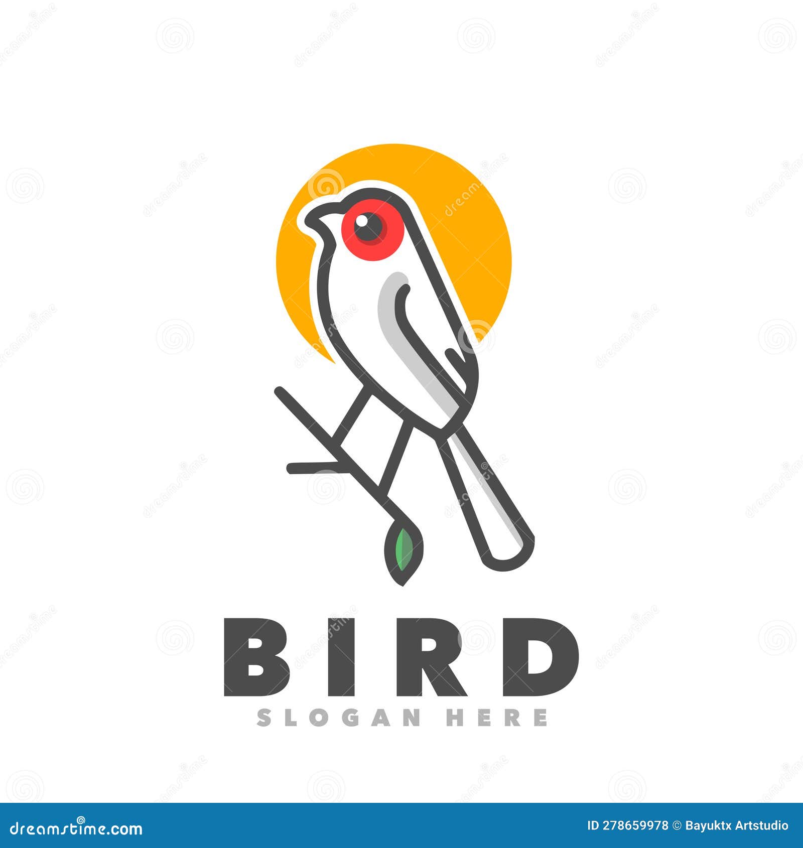 Bird simple logo stock vector. Illustration of cartoon - 278659978