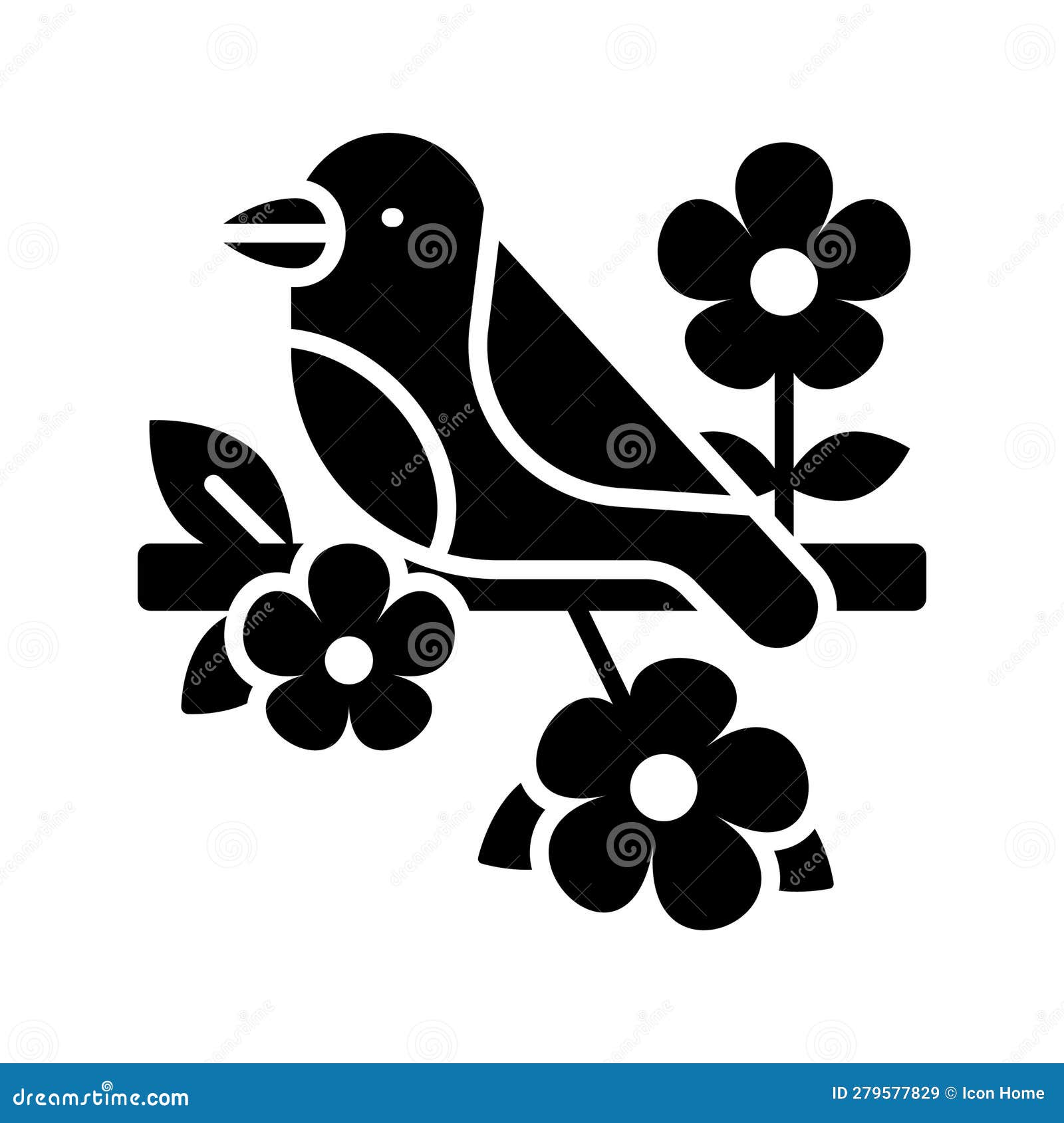 A Bird Sitting in a Branch of Tree, Grab this Beautiful Icon of Bird in ...