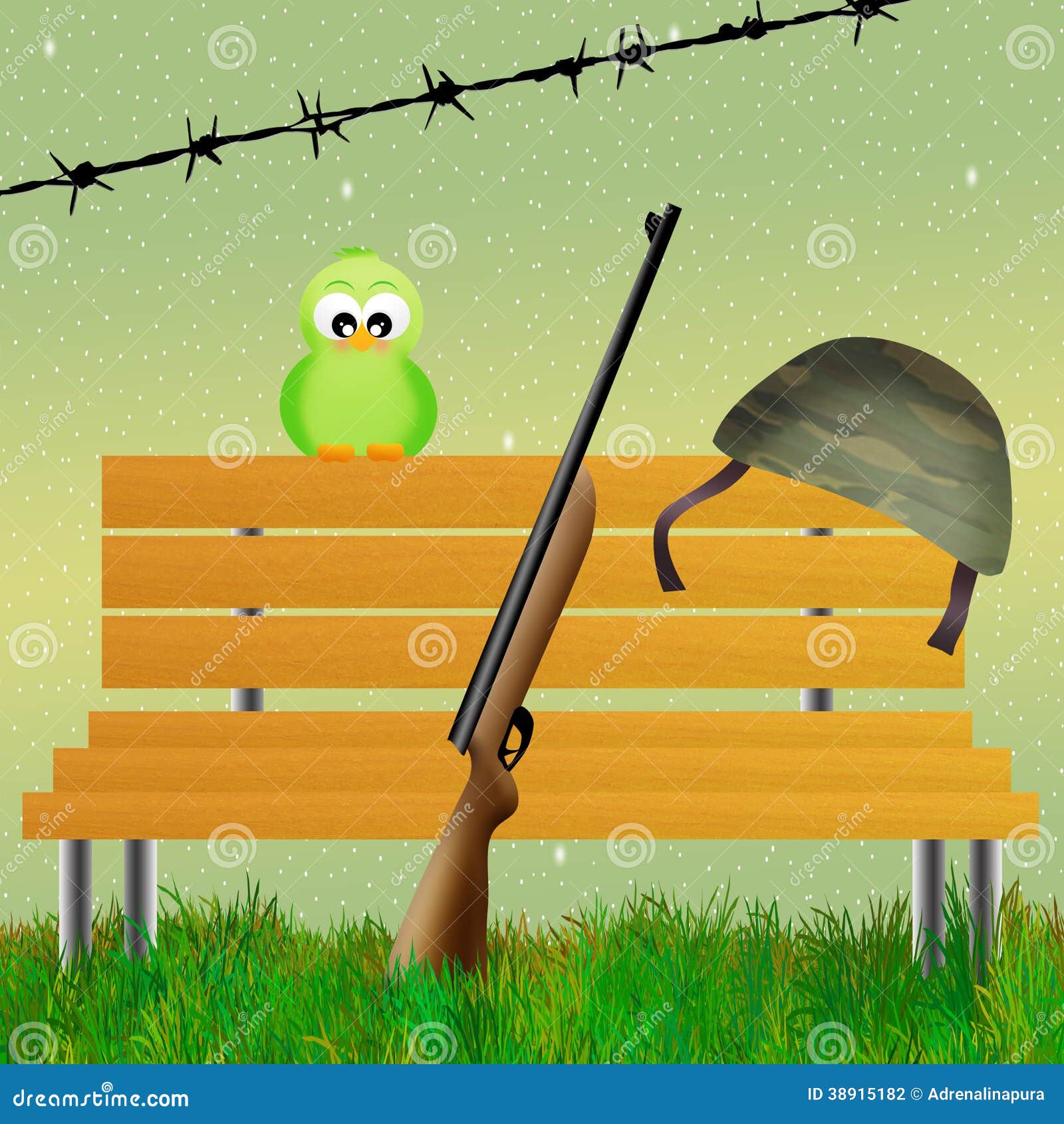Bird soldier stock illustration. Illustration of camouflage - 38915182