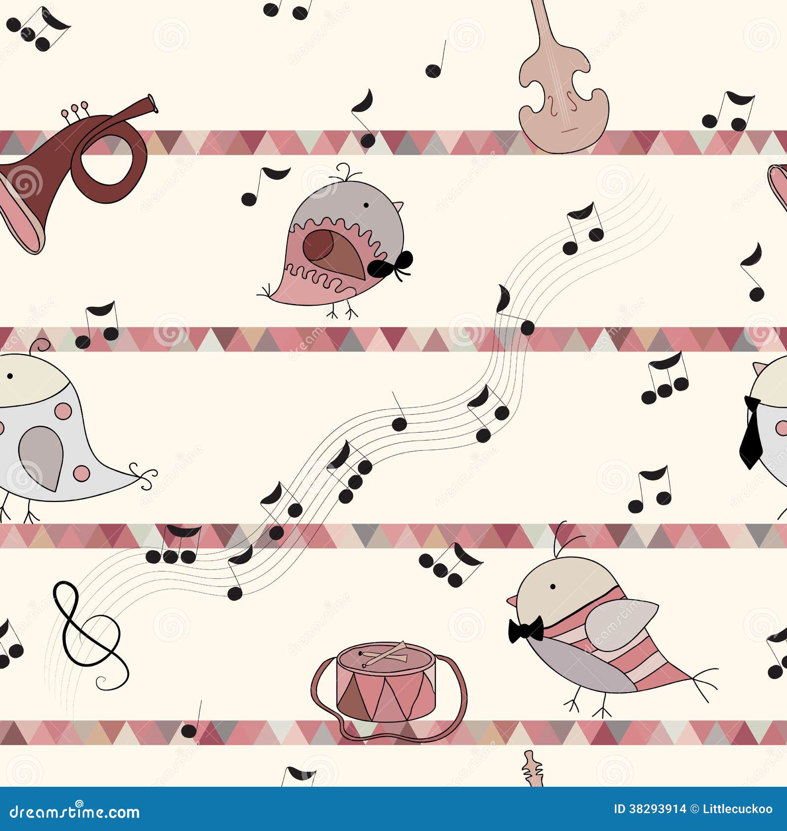 Bird Song, Musical Instrument, Note Stock Vector - Illustration of ...