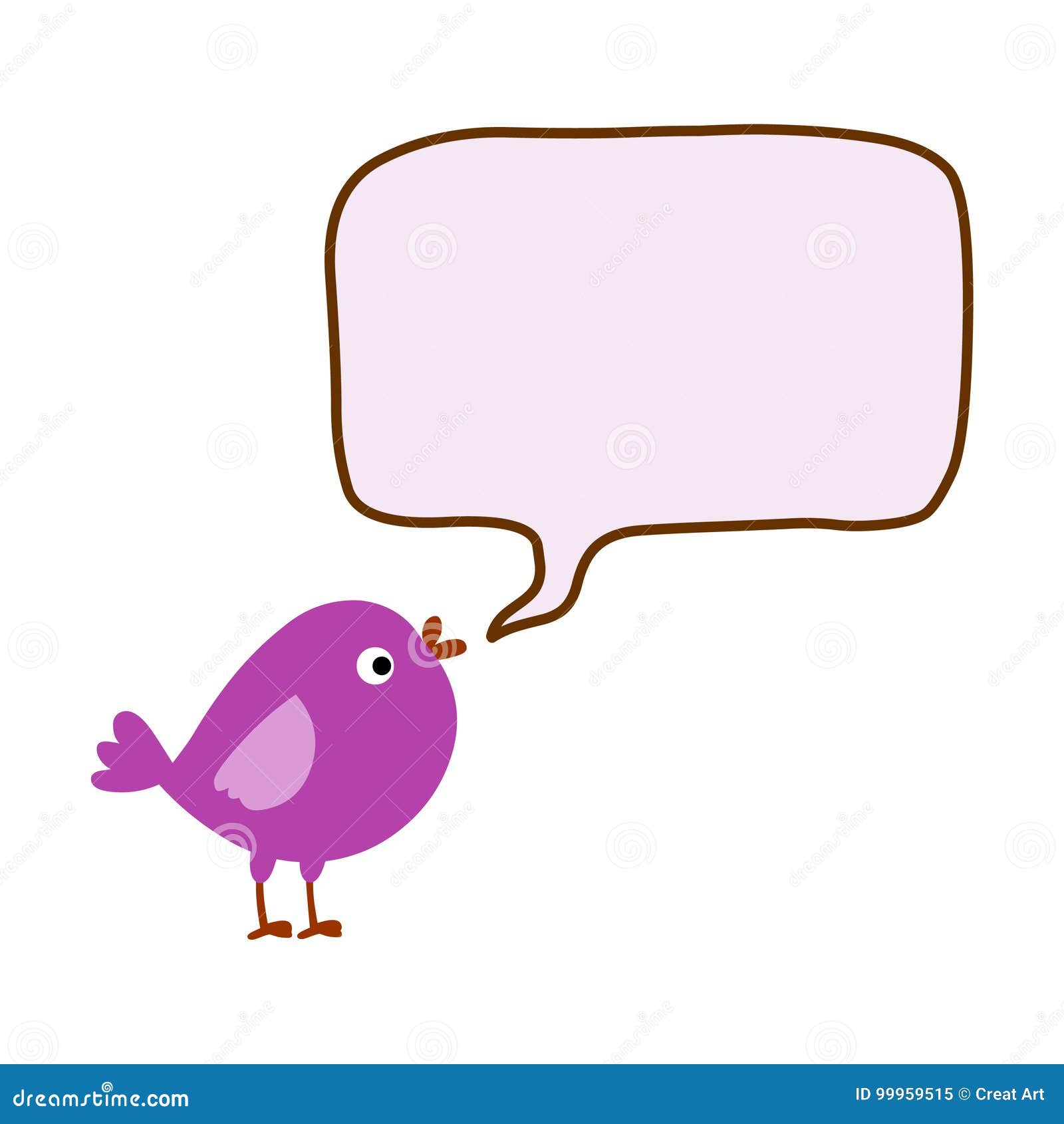 Bird and speech bubble stock vector. Illustration of concept - 99959515