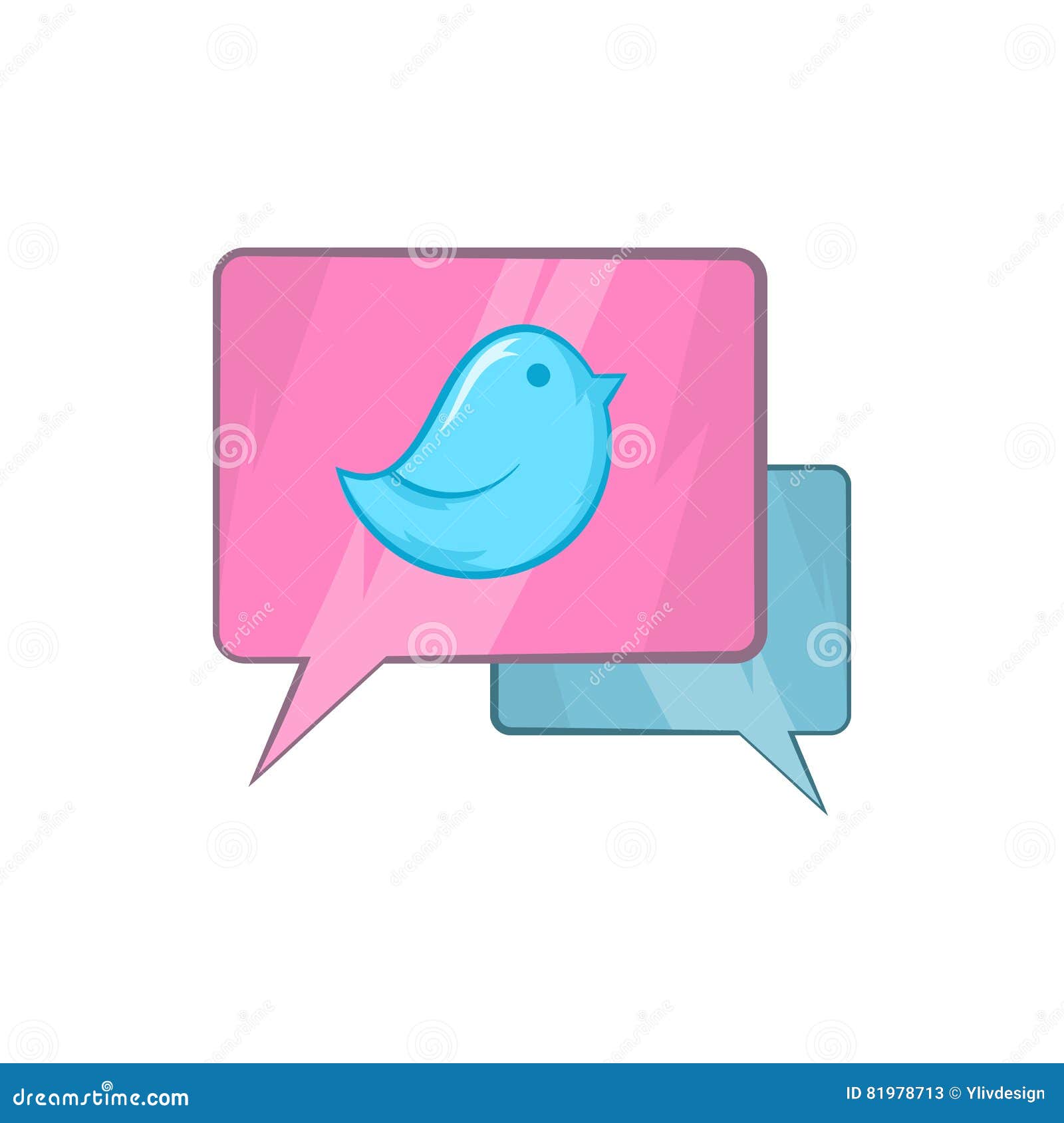 Bird on a Speech Bubble Icon, Cartoon Style Stock Vector - Illustration ... Bird on a Speech Bubble Icon, Cartoon Style Stock Vector - Illustration ...