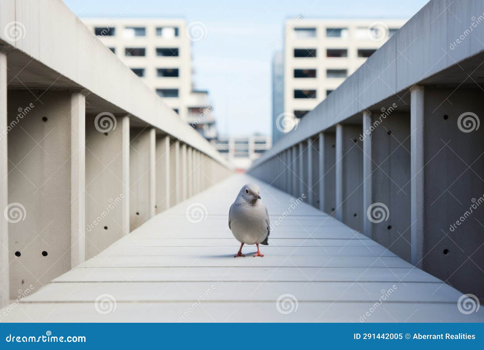 A Bird Standing on a Walkway in Front of a Building Stock Illustration ...