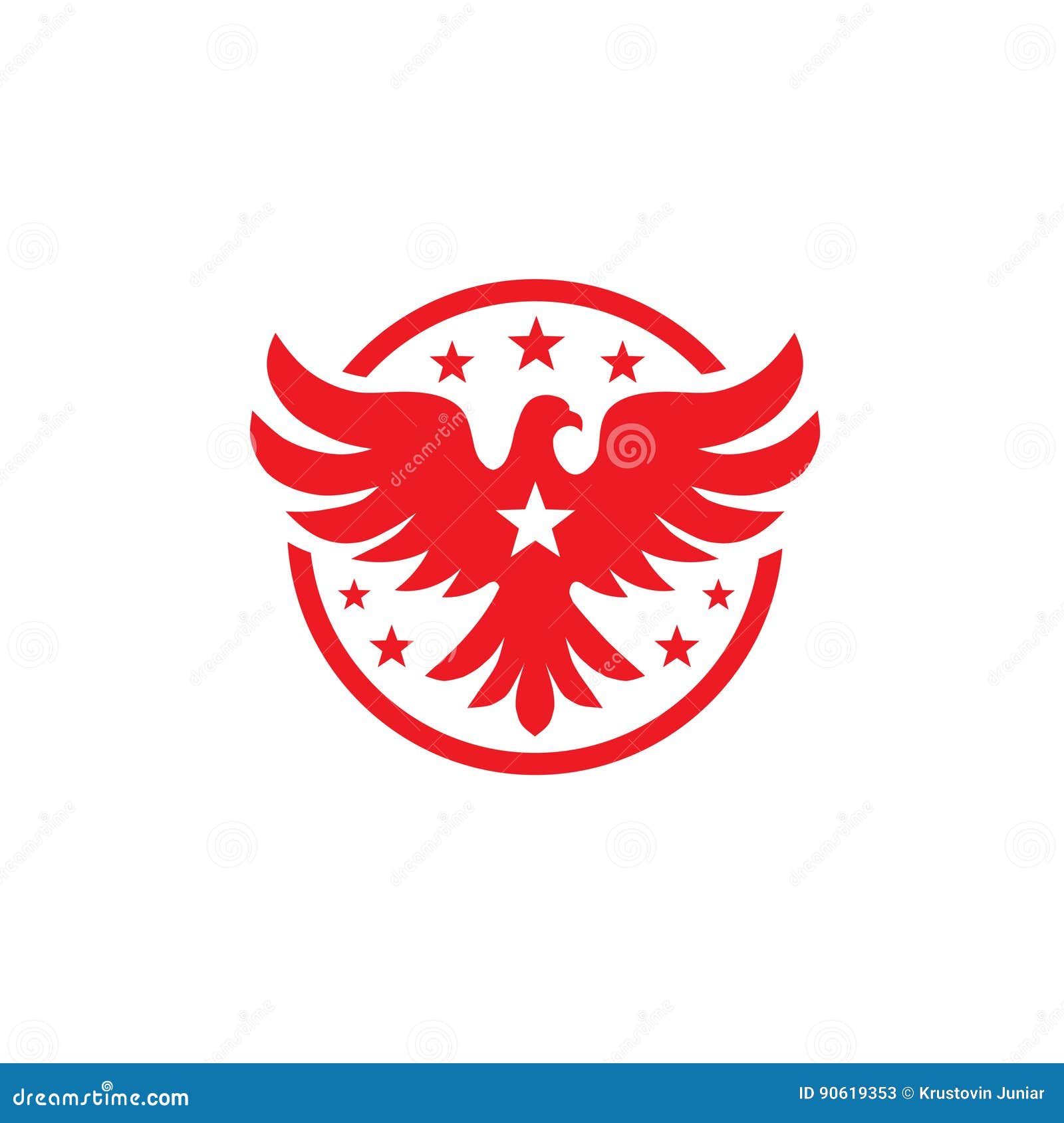Bird with Stars Vector Logo Concept Stock Vector - Illustration of icon ...