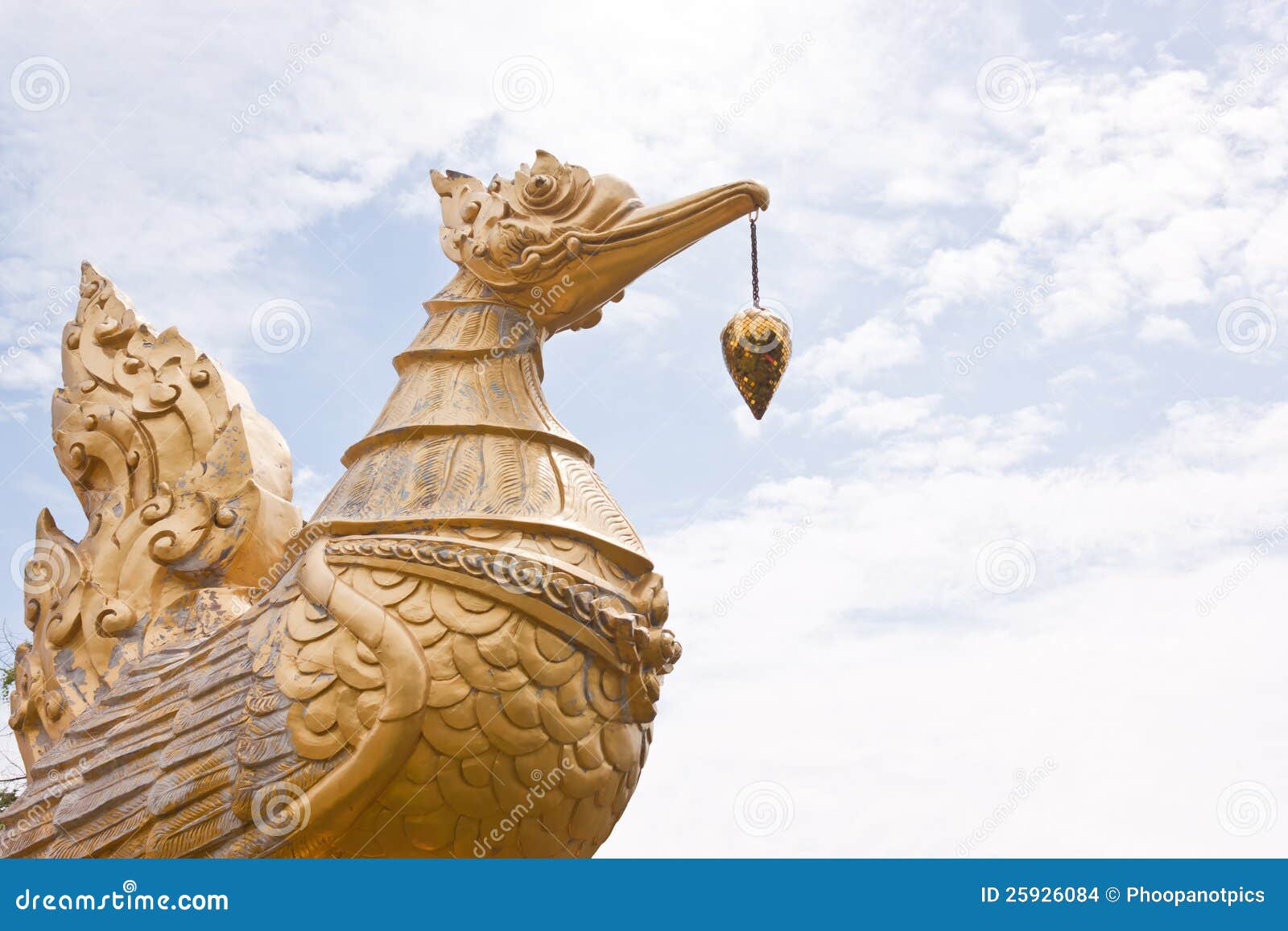 Bird statue stock photo. Image of buddhism, gold, culture - 25926084