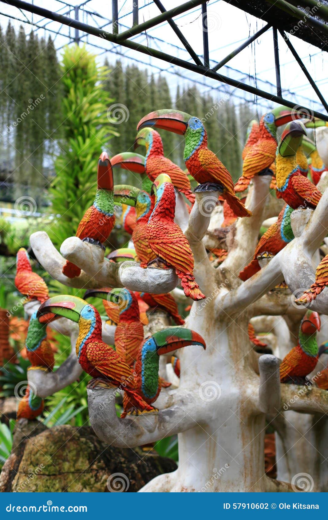 Bird statues stock photo. Image of statues, colorful - 57910602