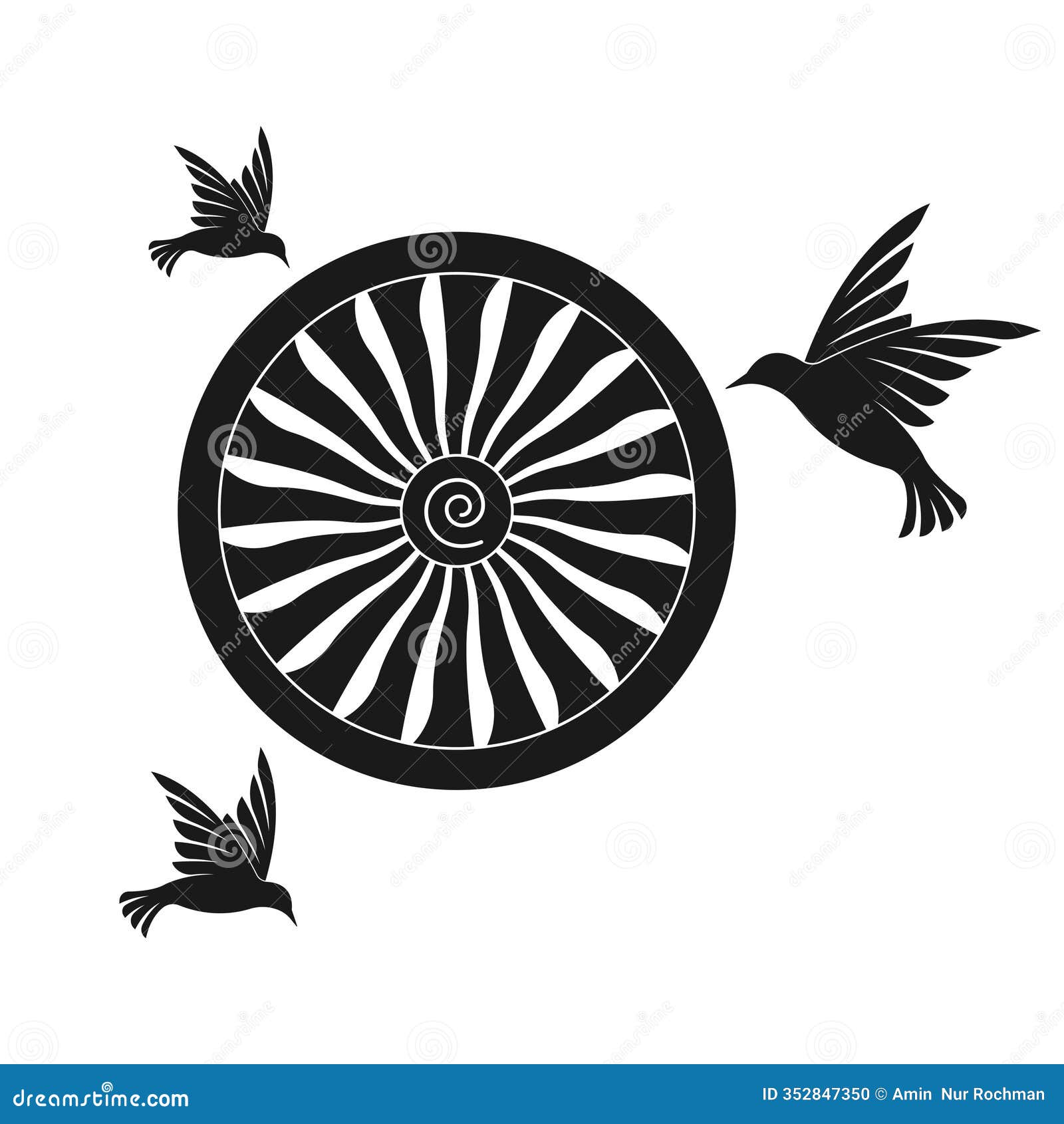 Bird Strike Logo Vector Design on the Plane Stock Illustration ...