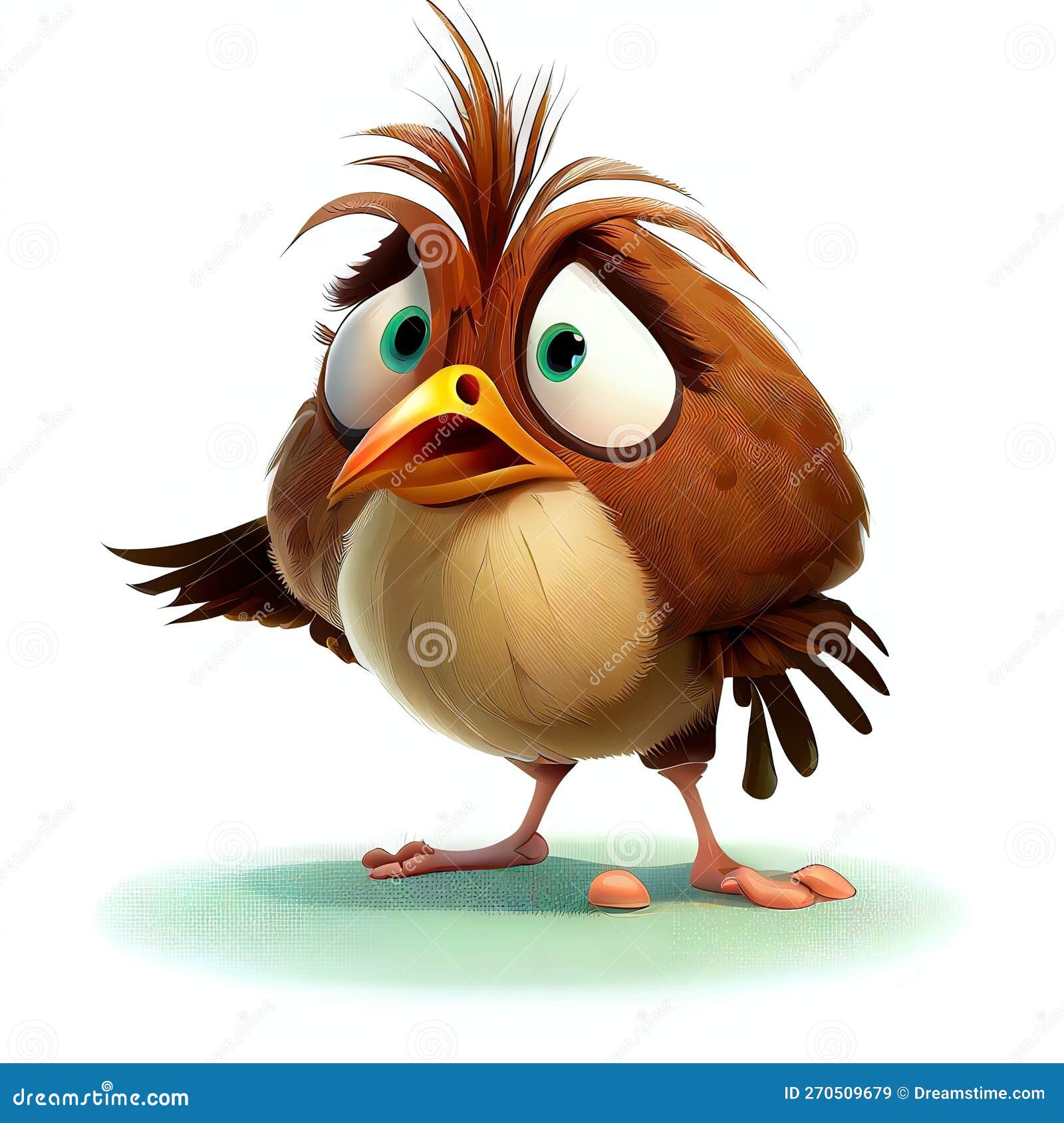 A Bird with a Surprised Look on Its Face and Eyes Stock Illustration ...