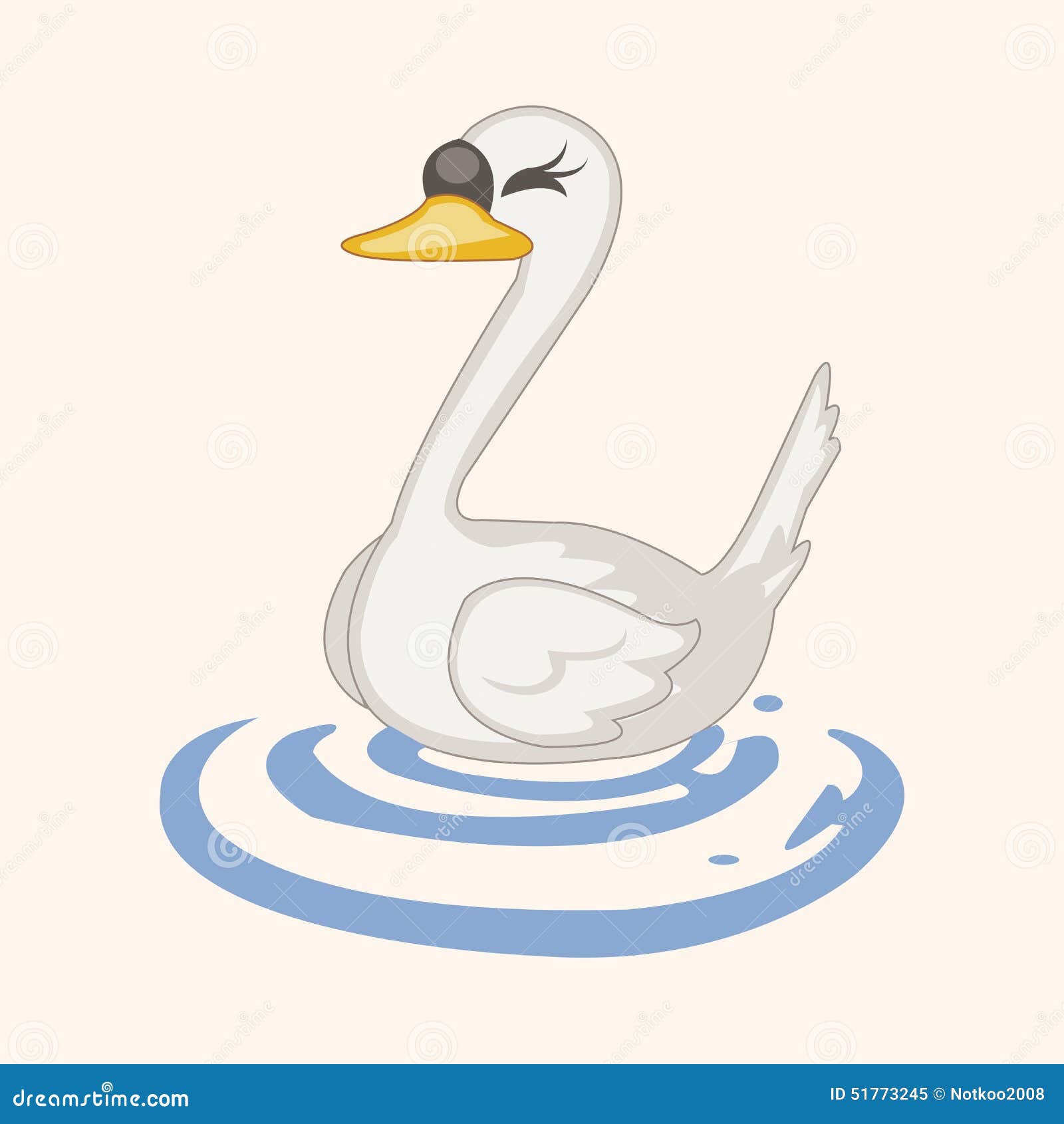 Bird Swan Cartoon Theme Elements Vector,eps Stock Vector - Illustration ...