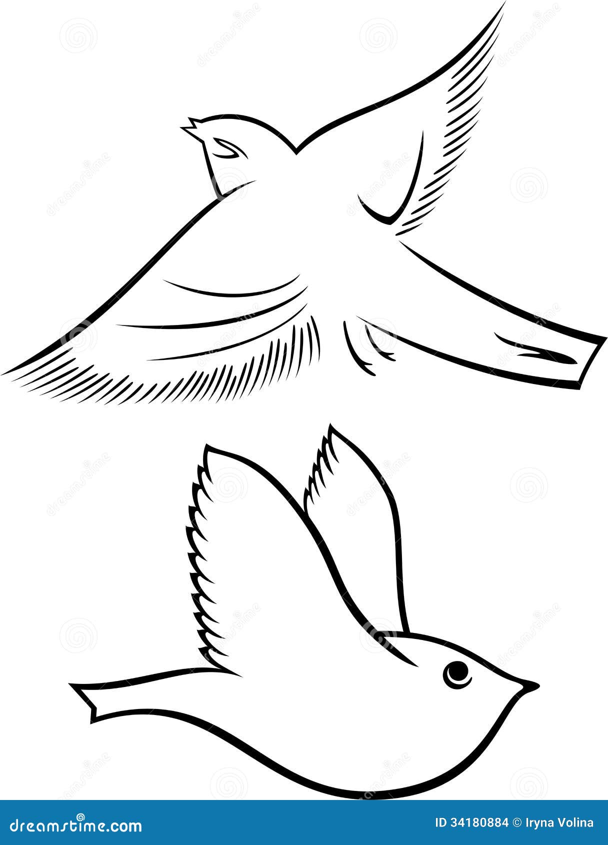 Bird symbols stock vector. Illustration of tattoo, birds - 34180884