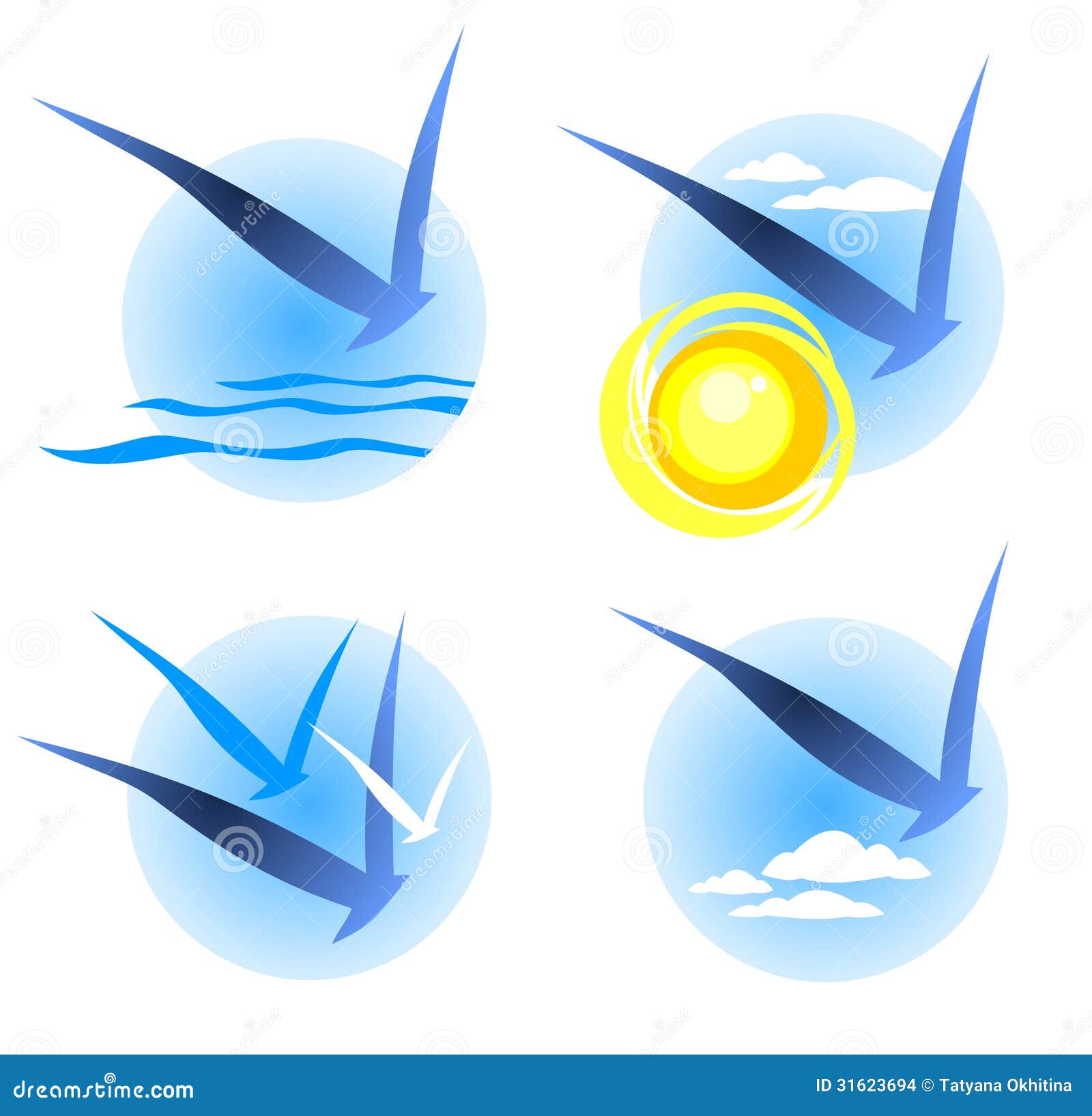 Bird symbols set stock vector. Illustration of water - 31623694