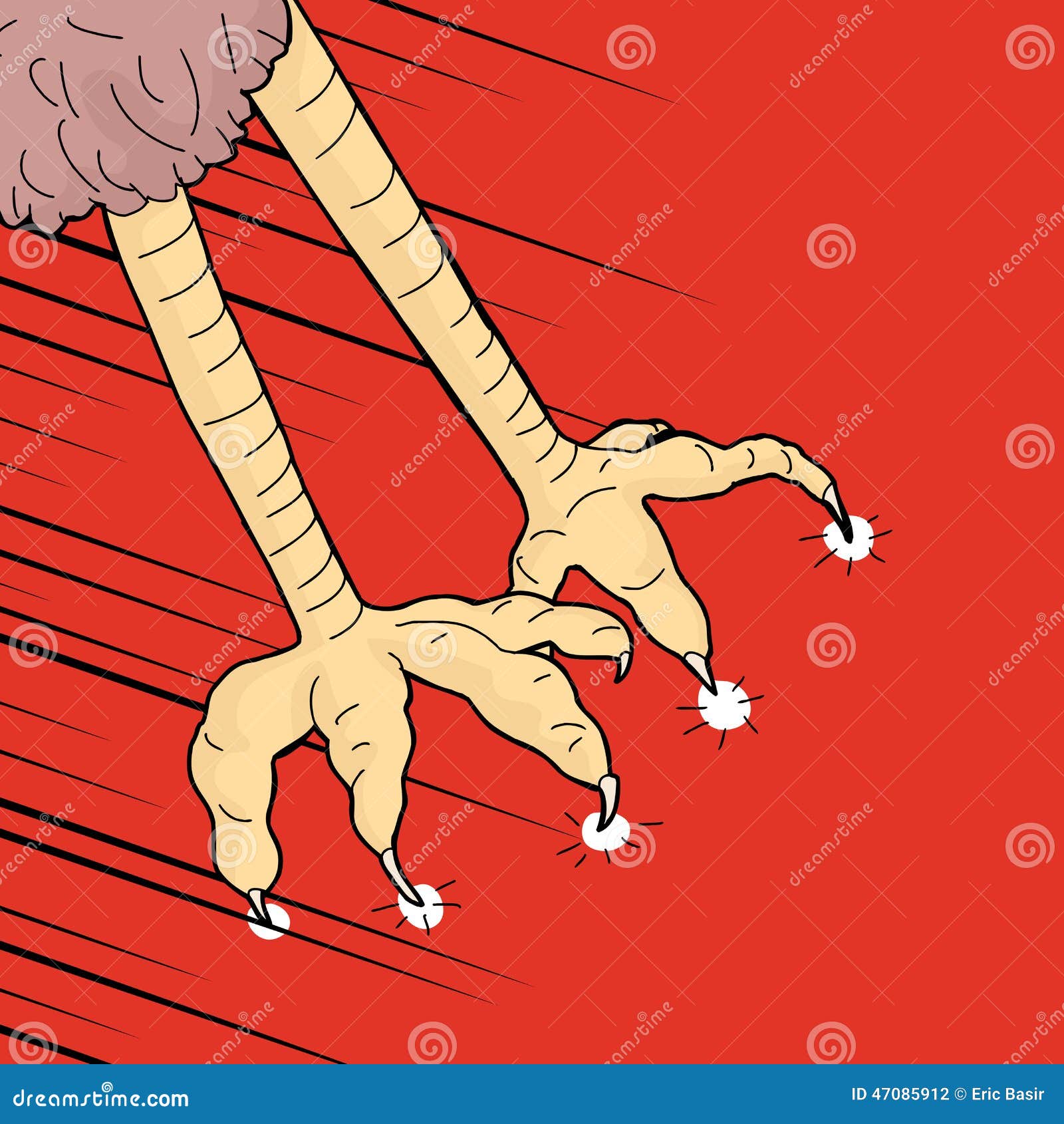 Bird Talons Over Red stock vector. Illustration of swooping - 47085912