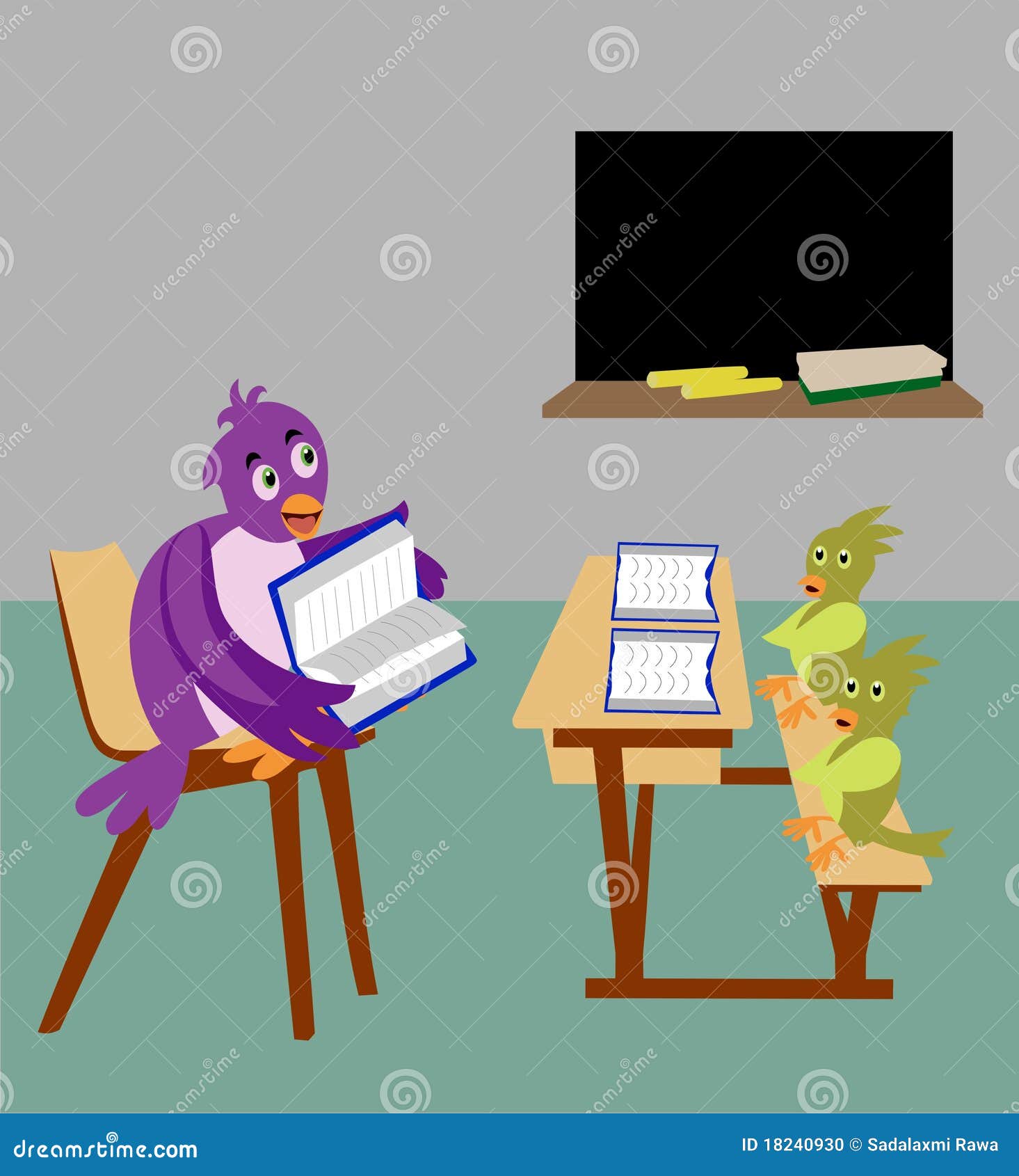 Bird Teaching stock vector. Illustration of clipart, classroom - 18240930