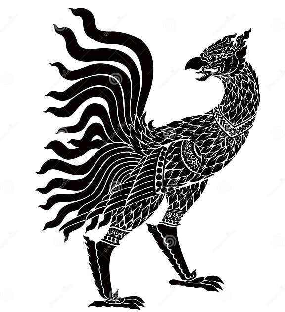 Bird of Thai art stock vector. Illustration of animal - 41543843