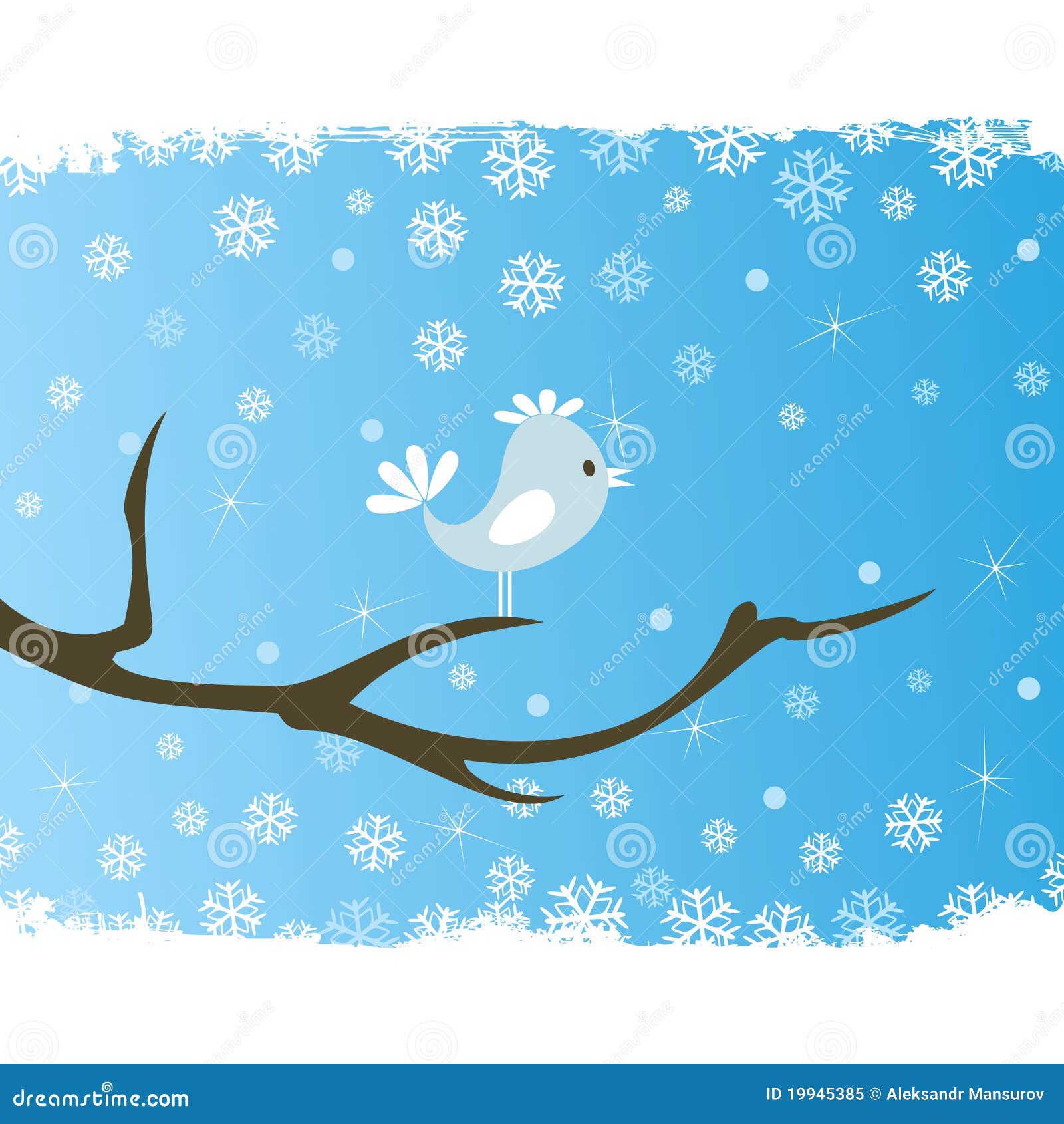 Bird on a tree stock vector. Illustration of floral, nature - 19945385