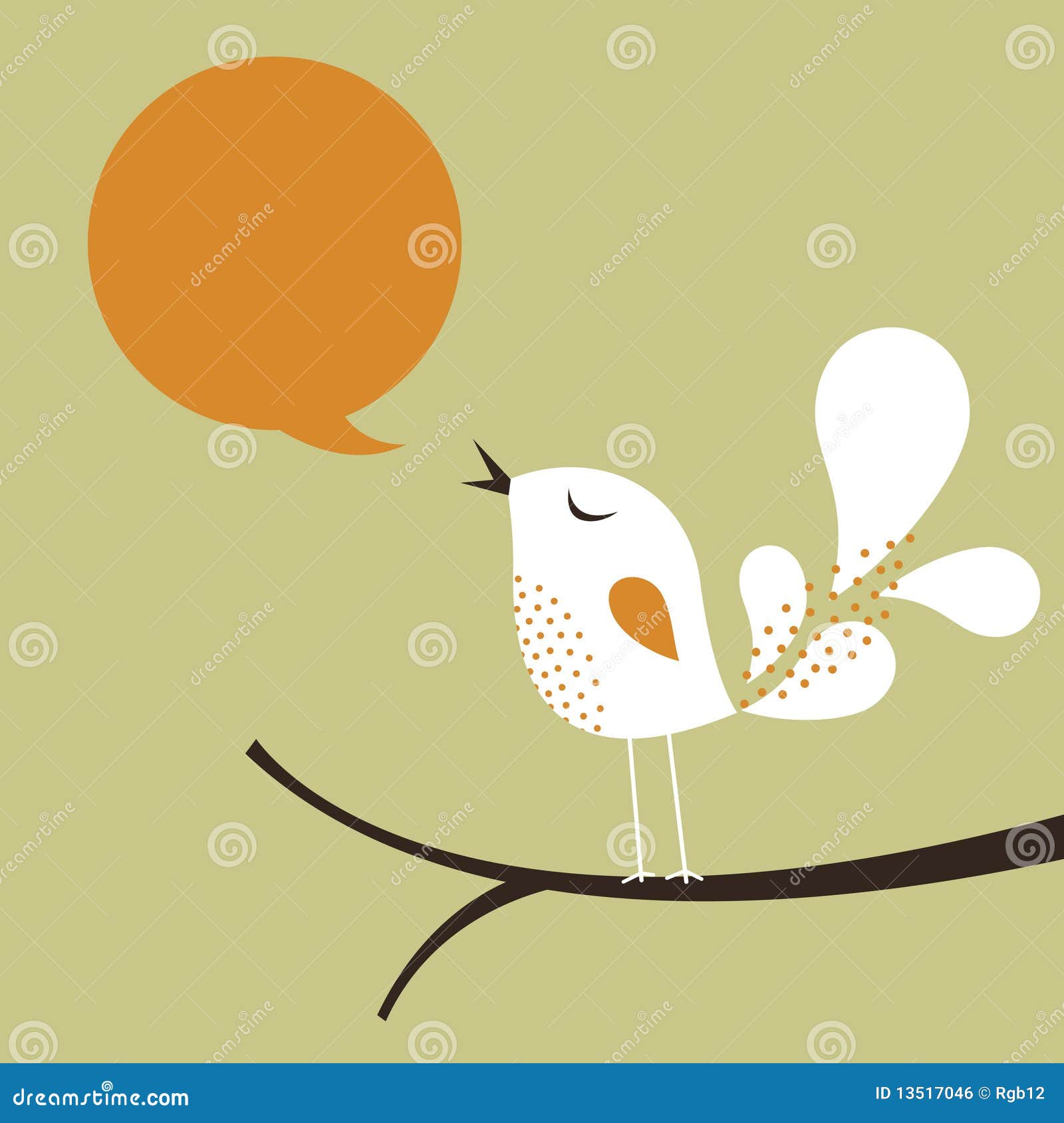 Bird and tree design stock vector. Illustration of texture - 13517046
