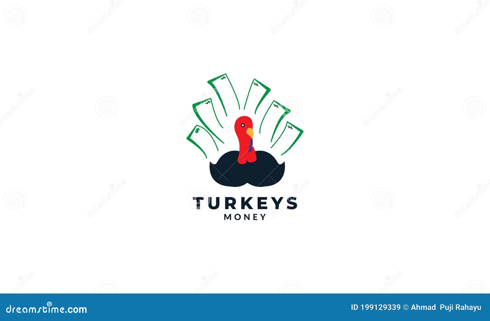 Bird Turkeys with Money Logo Vector Stock Vector - Illustration of ...