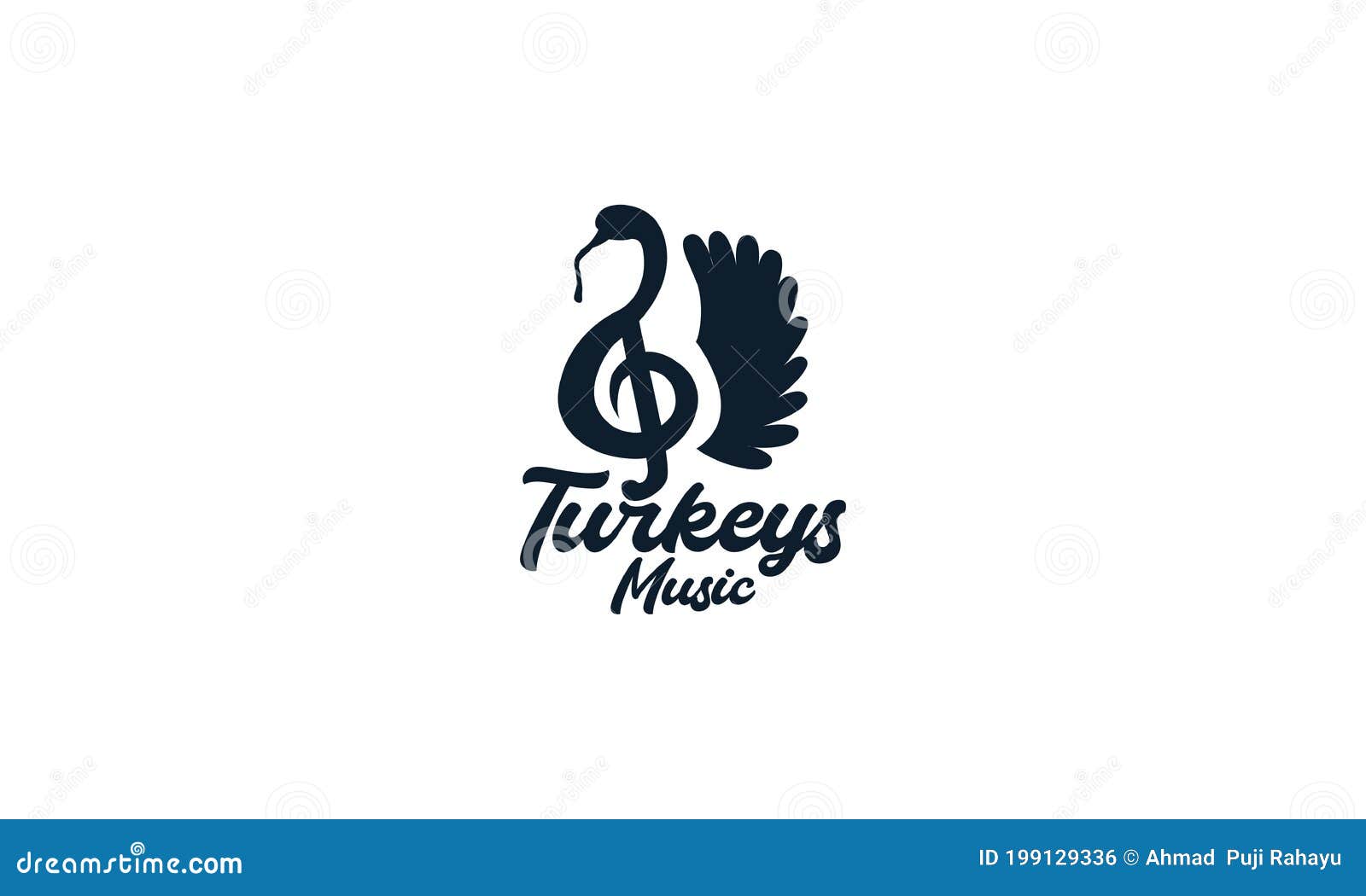Bird Turkeys with Music Logo Vector Stock Vector - Illustration of ...