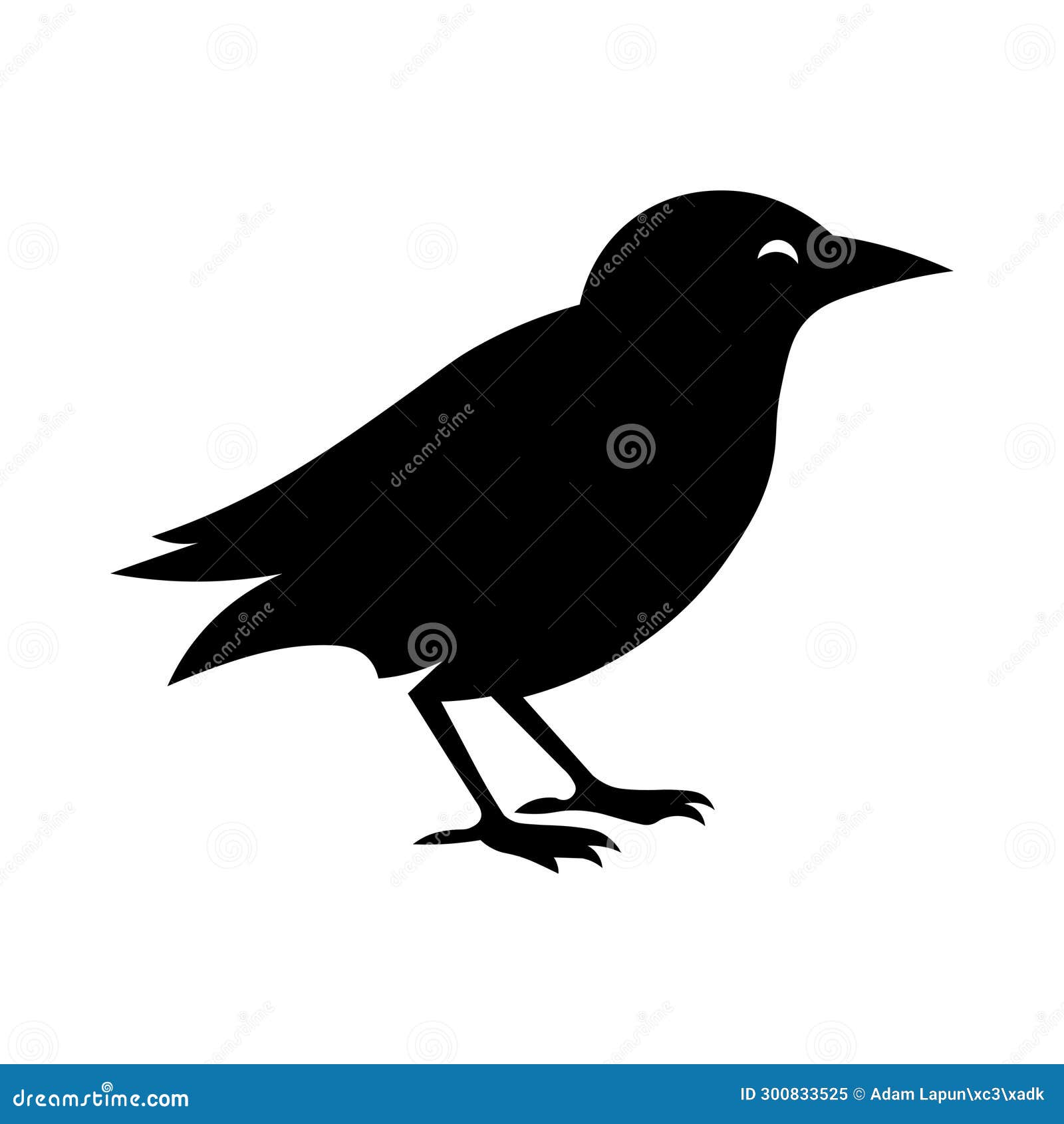 Bird Vector Black Icon on White Background Stock Illustration ...