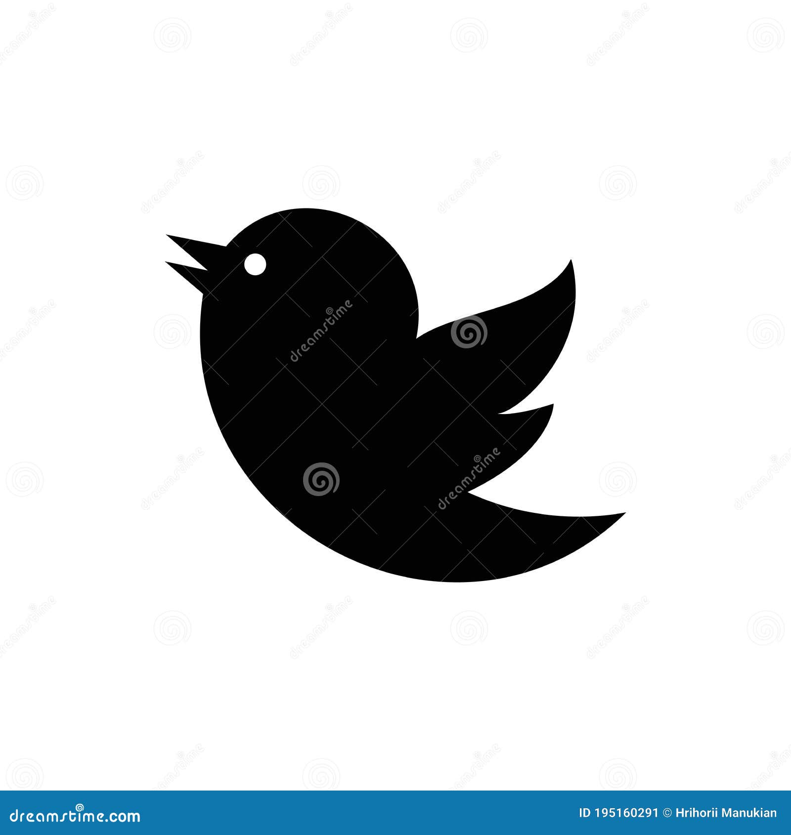 Bird Vector Icon, a Little Bird. the Bird Chirps Icon. Vector Icon EPS ...