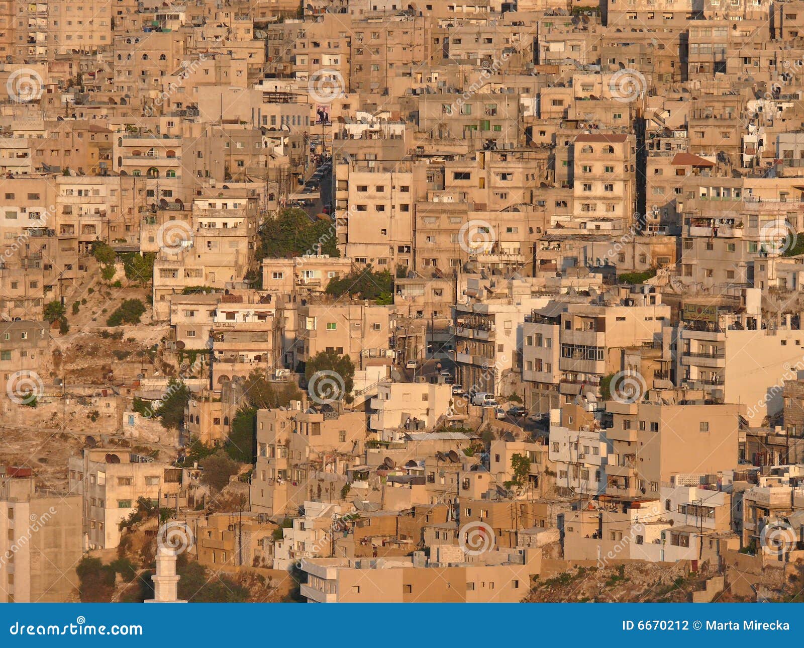 Bird View on Arabic City. Middle East Stock Photo - Image of north ...