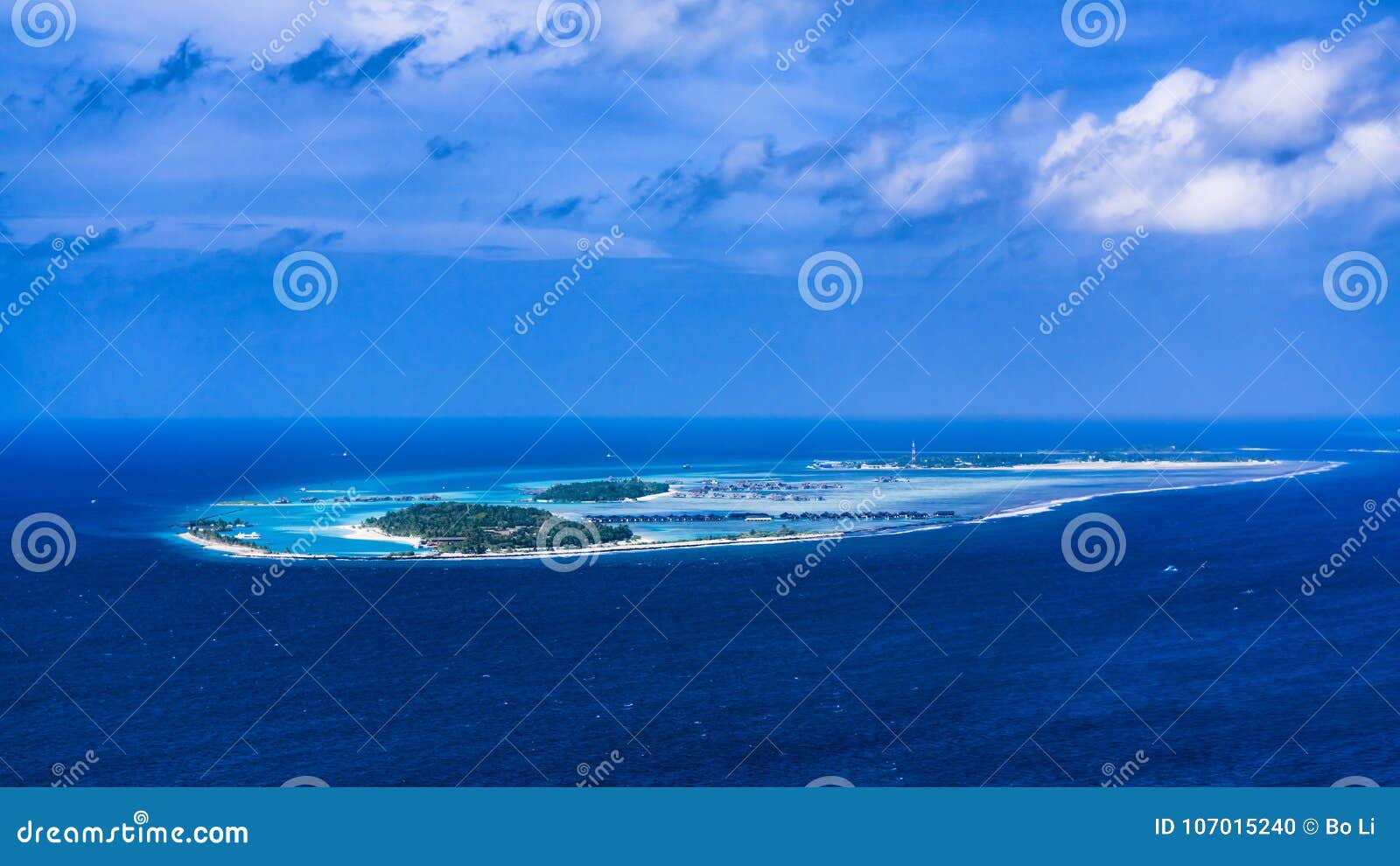 Beautiful Island in Maldives Stock Photo - Image of birdview, ocean ...