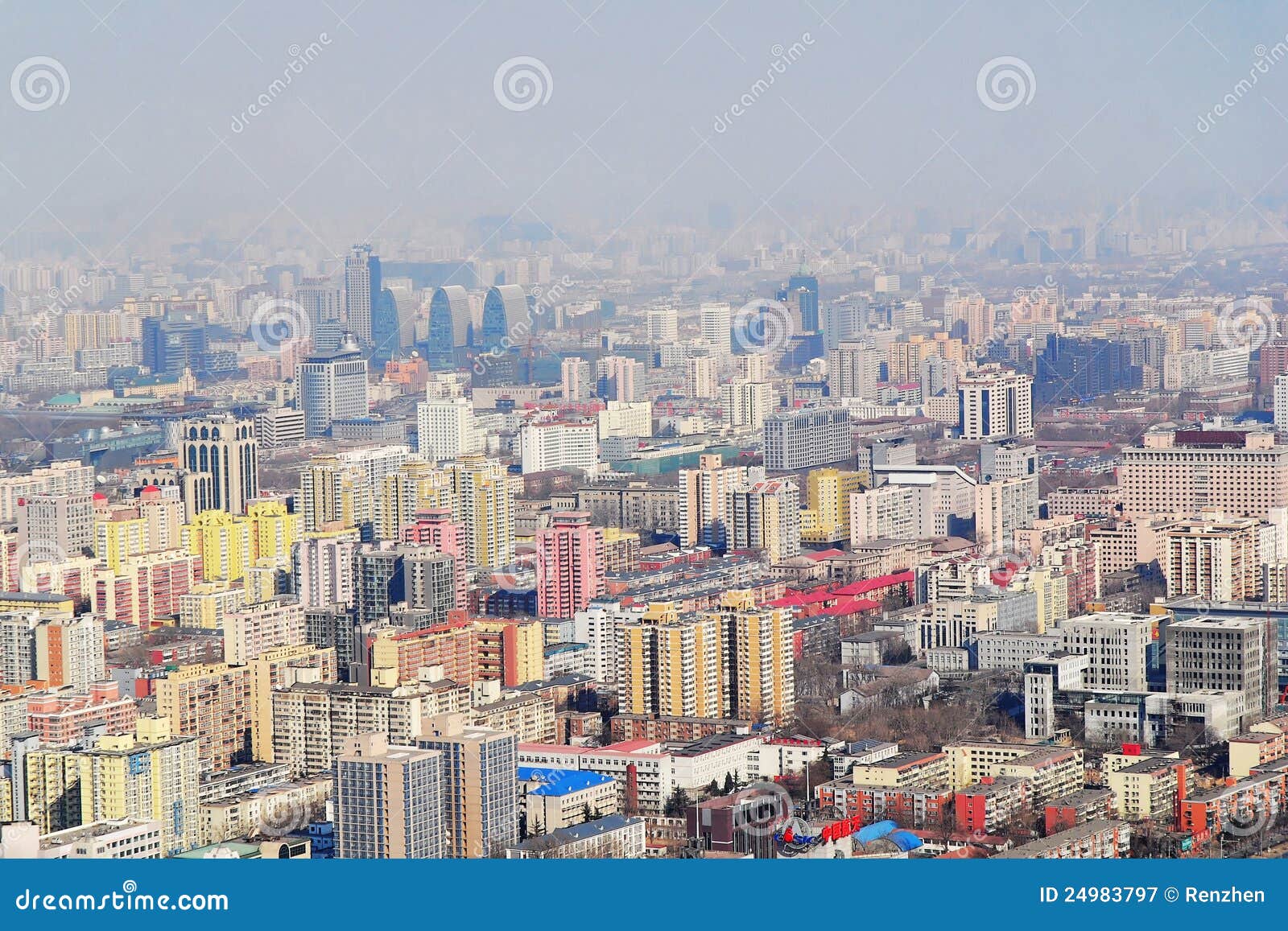 Bird view of Beijing stock image. Image of landscape - 24983797
