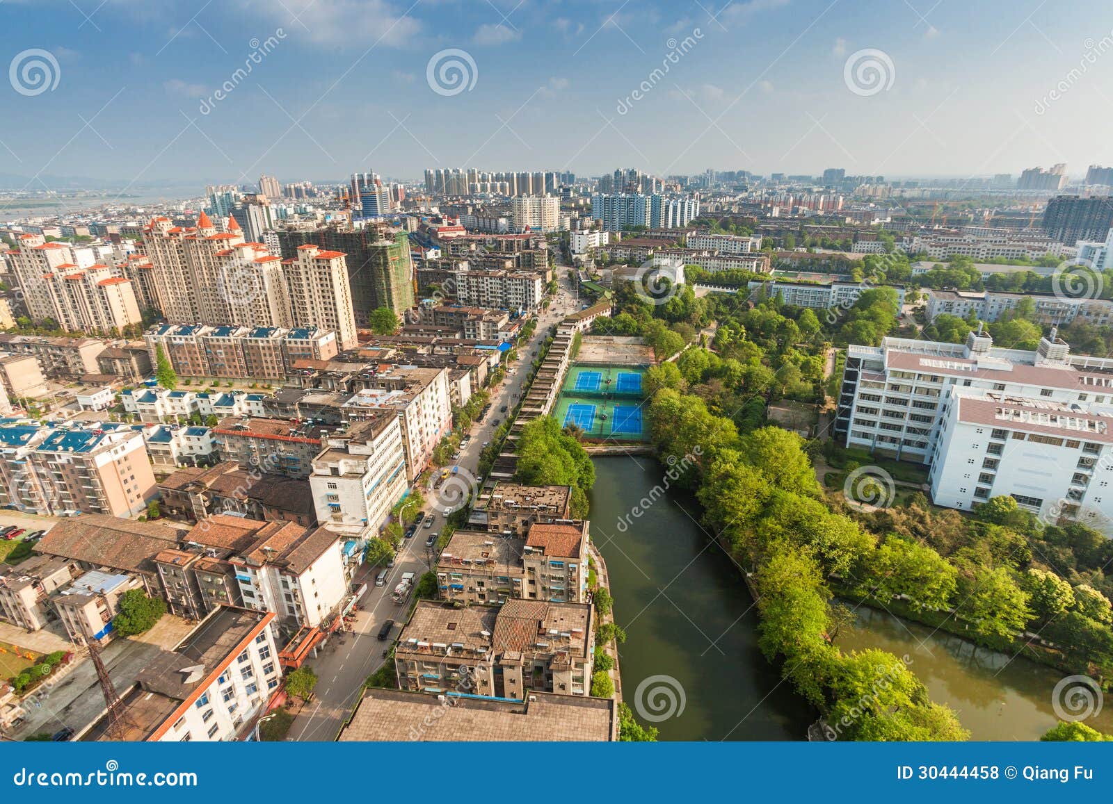 Bird view of fuzhou stock photo. Image of landscape, plant - 30444458