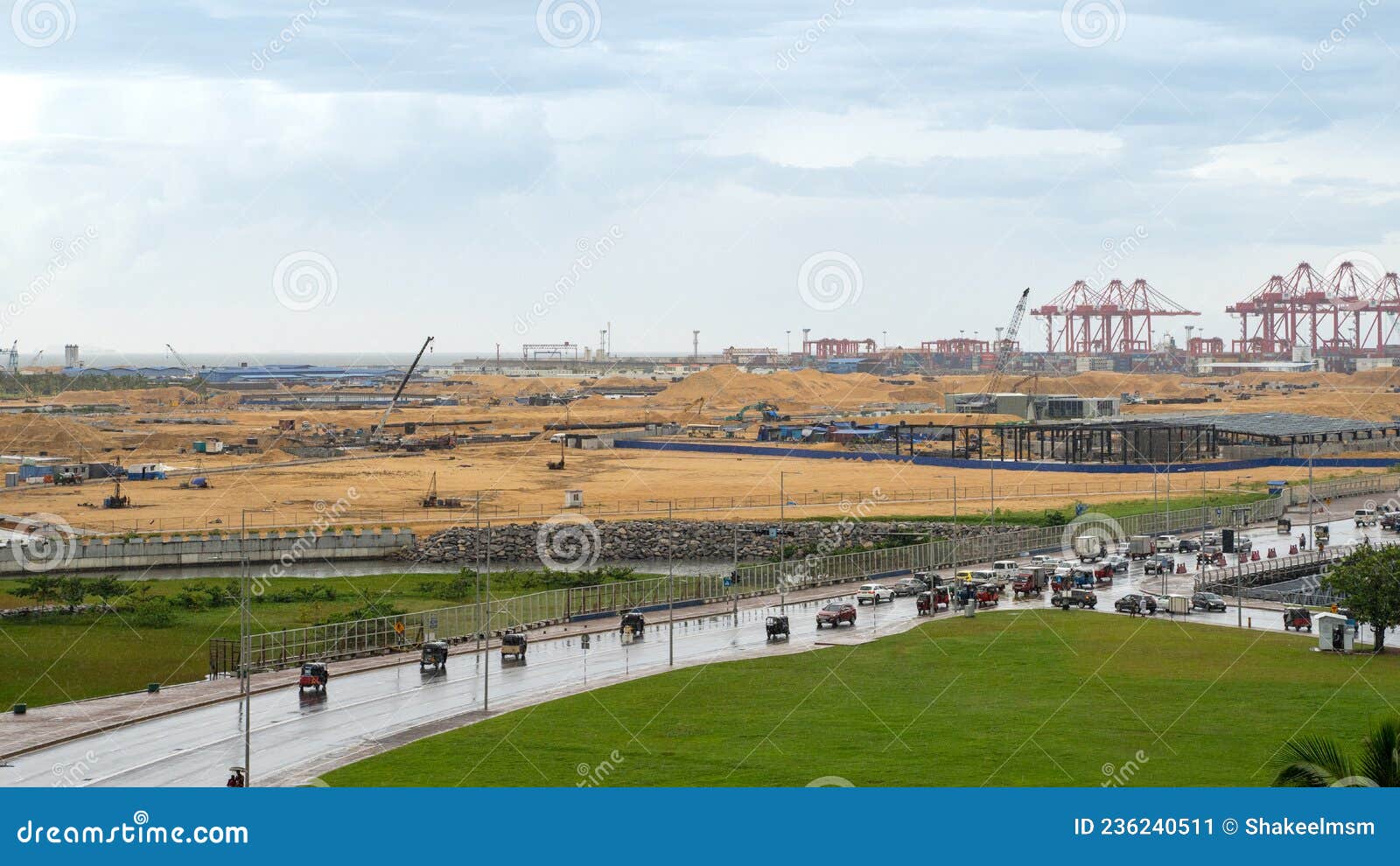 Bird View of the New Developing Port City Project in Sri Lanka Stock ...